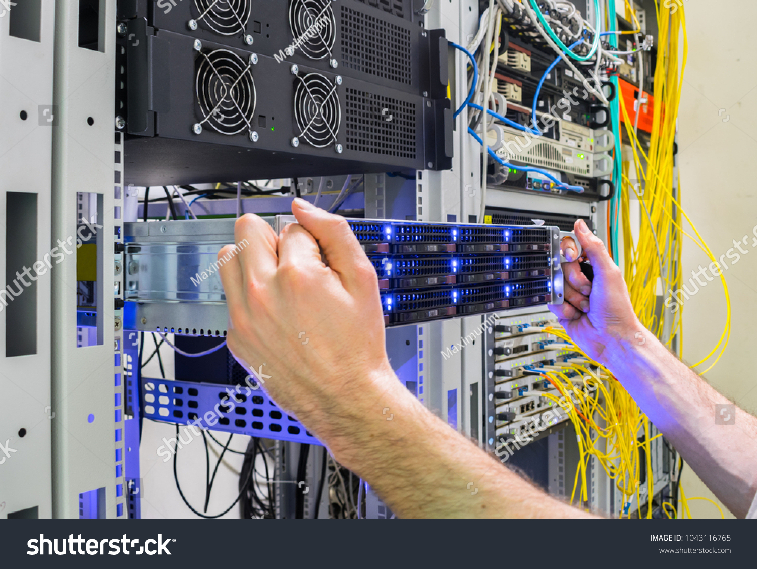 Installation New Server Rack Computer Equipment Stock Photo (Edit Now ...