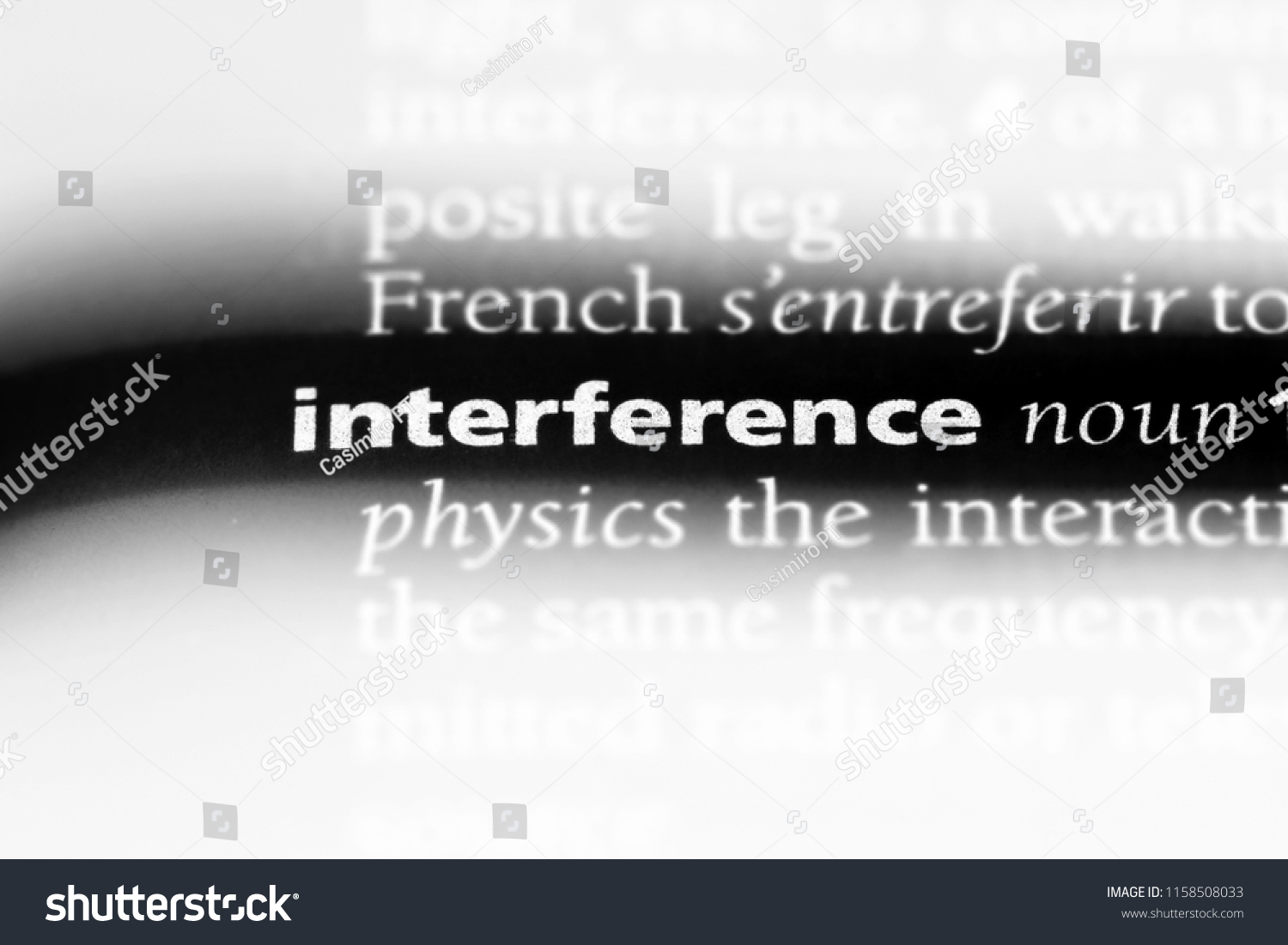 Interference Word Dictionary Interference Concept Stock Photo ...