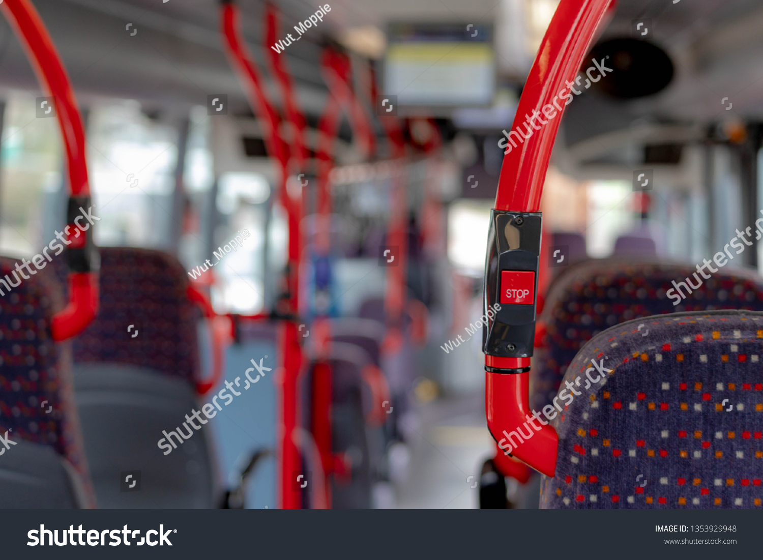 Interior Modern City Bus Seats Places Stock Photo (Edit Now) 1353929948 Interior Modern City Bus Seats Places Stock Photo (Edit Now) 1353929948