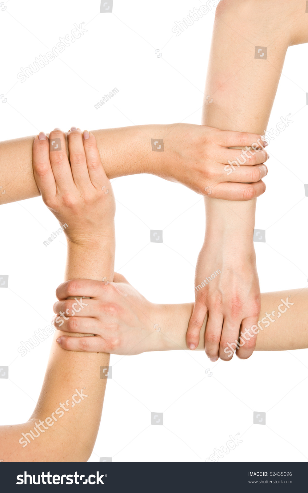 Manos entrelazadas: foto de stock (editar ahora) 52435096