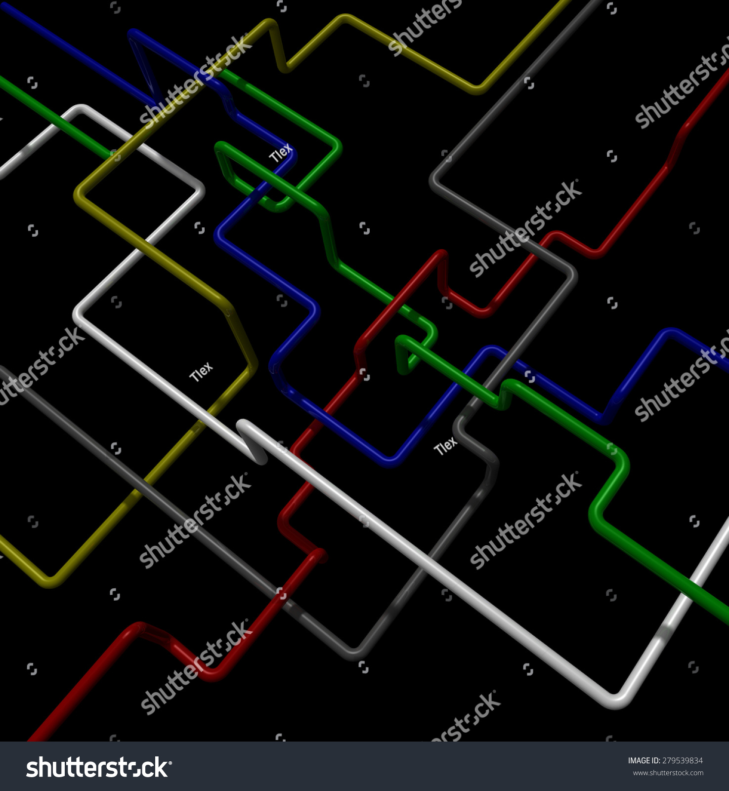 Interlocking Pipes Stock Illustration 279539834 | Shutterstock