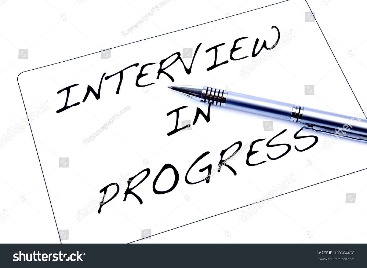 Interview In Progress Stock Photo 100984498 : Shutterstock