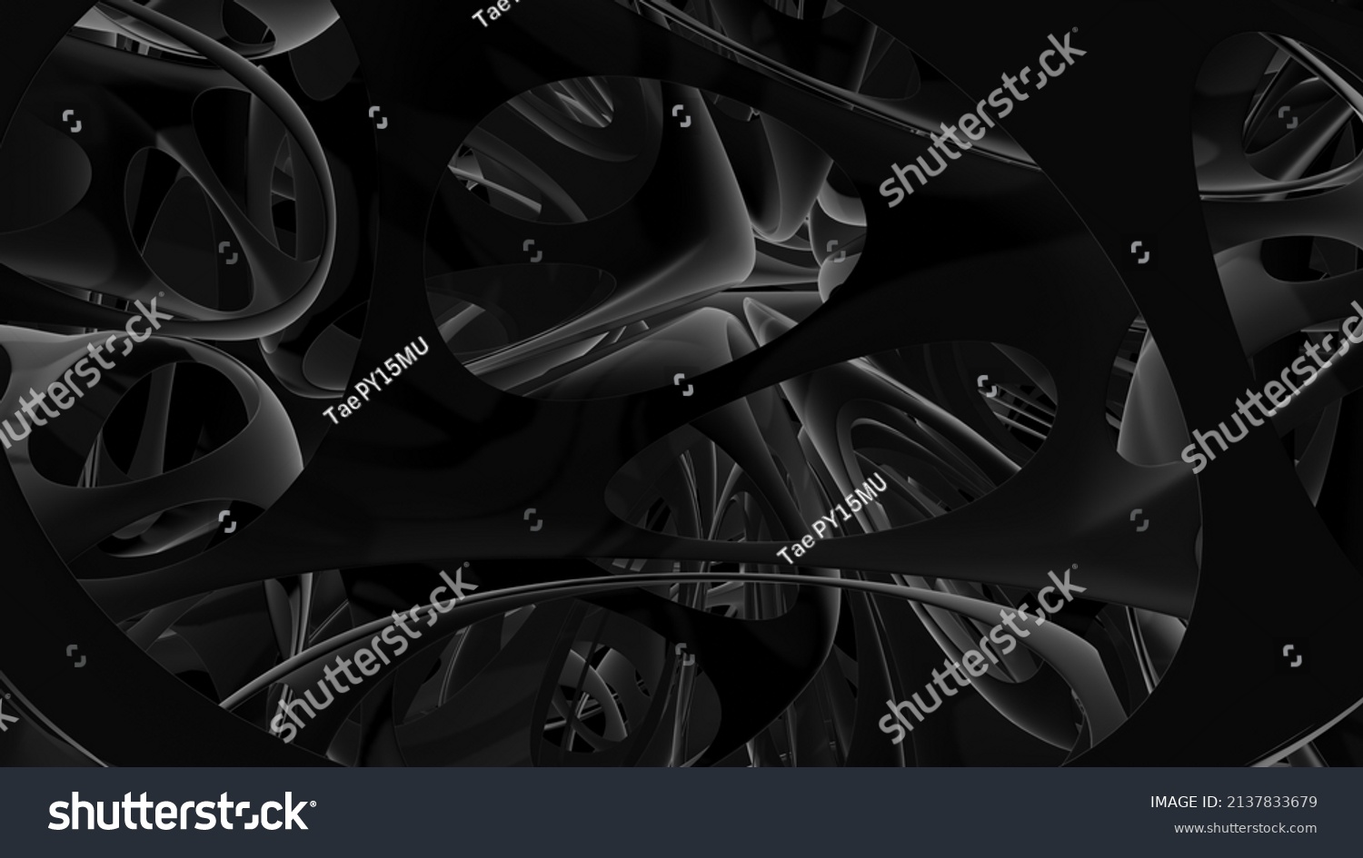Irregular Curve Shape Structure 3d Rendering Stock Illustration ...