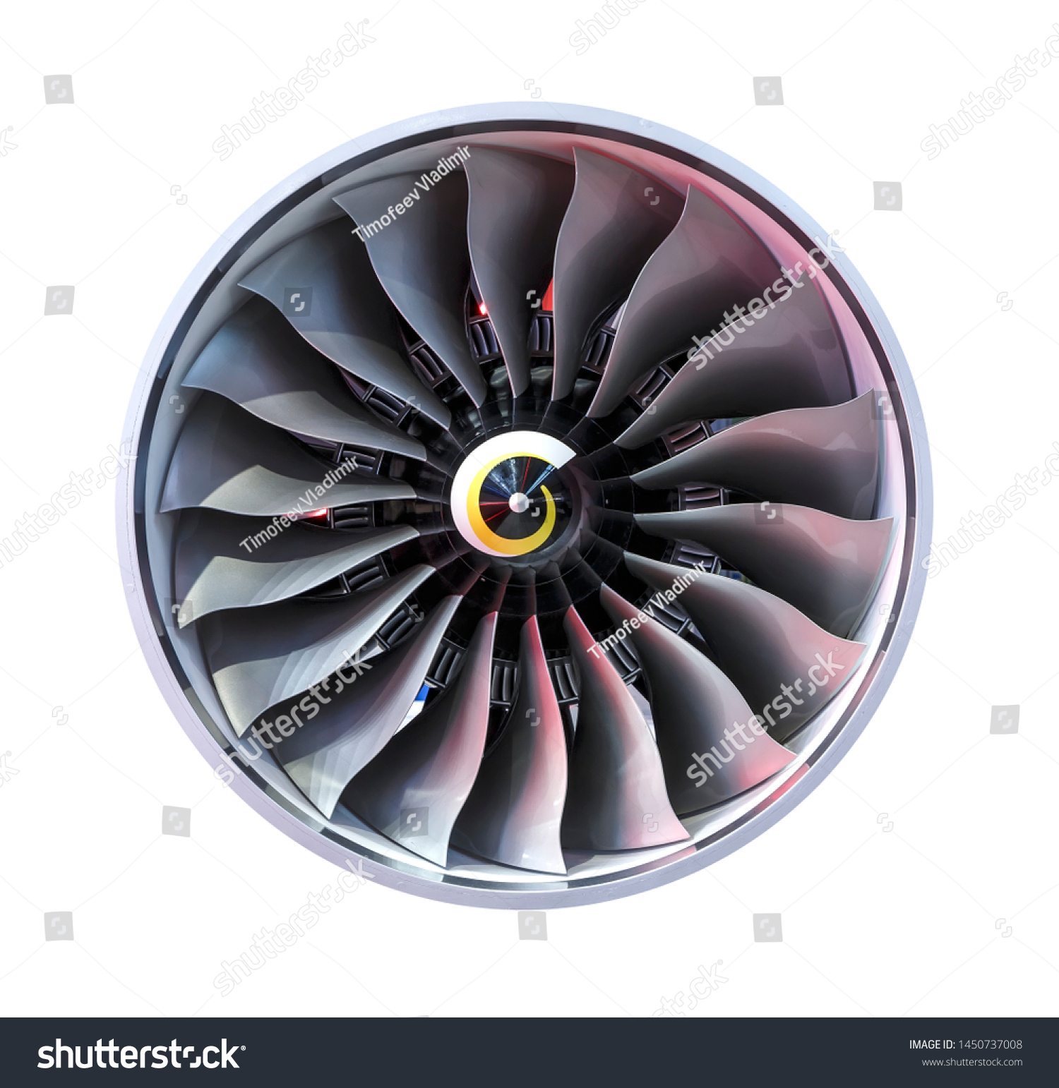 Jet Engine Front View Isolated On Stock Photo (Edit Now) 1450737008