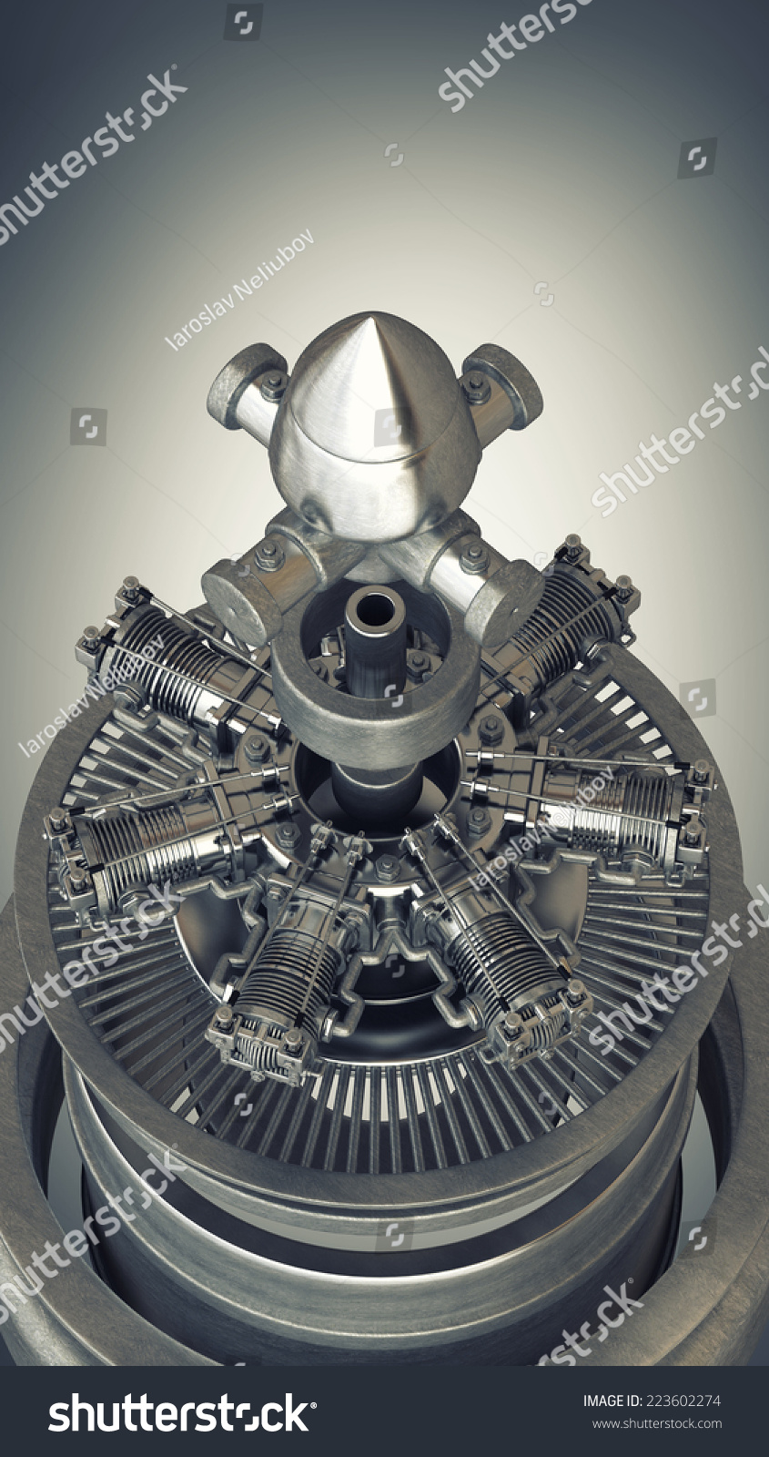 Jet Engine Inside High Resolution 3d: ภาพประกอบสต็อก 223602274 ...