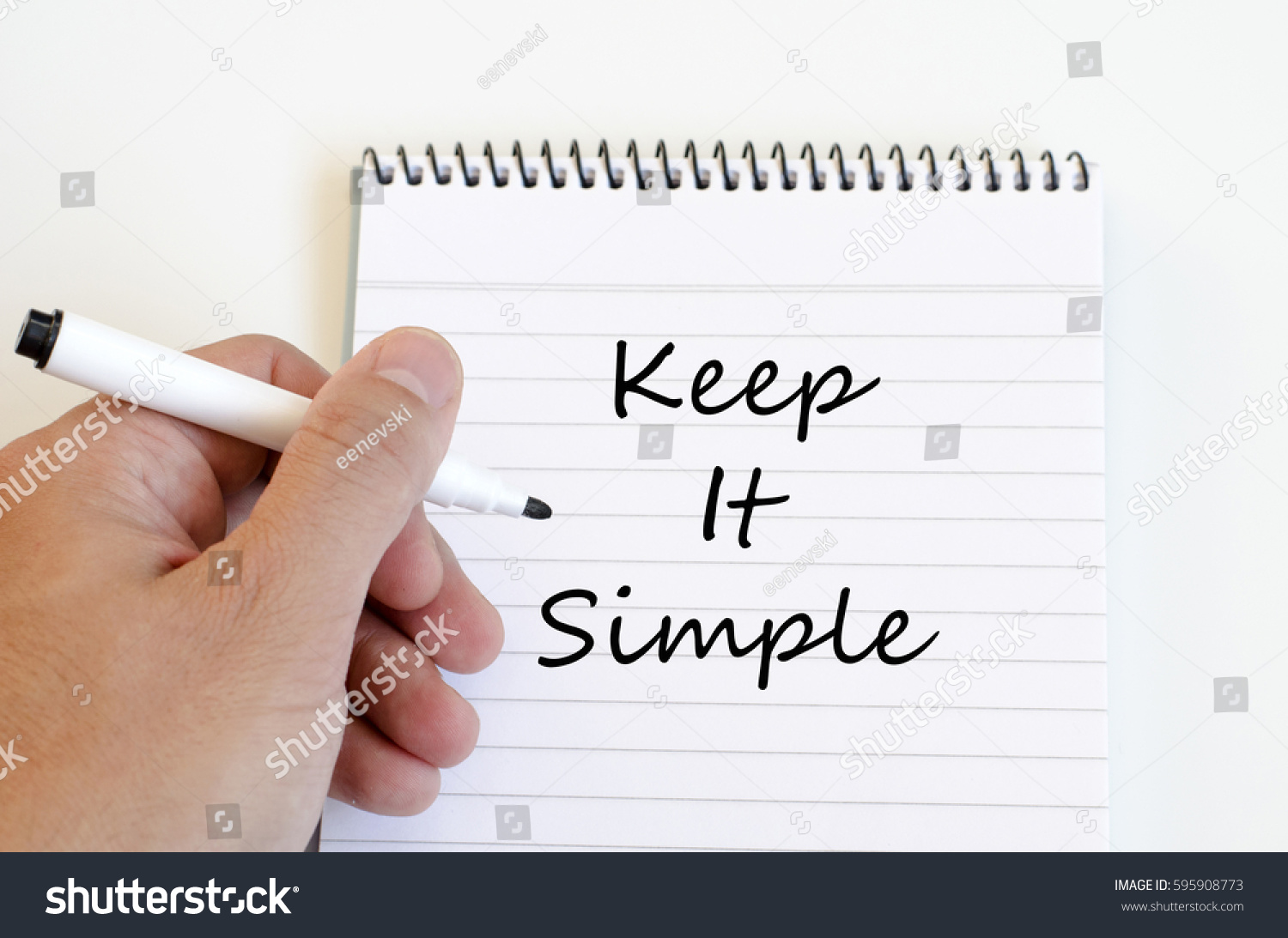 Keep Simple Text Concept Write On Stock Photo 595908773 | Shutterstock