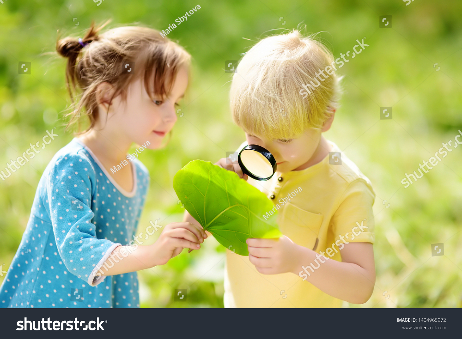 Kids Exploring Nature Magnifying Glass Closeup Stock Photo (Edit Now ... Kids Exploring Nature Magnifying Glass Closeup Stock Photo (Edit Now ...