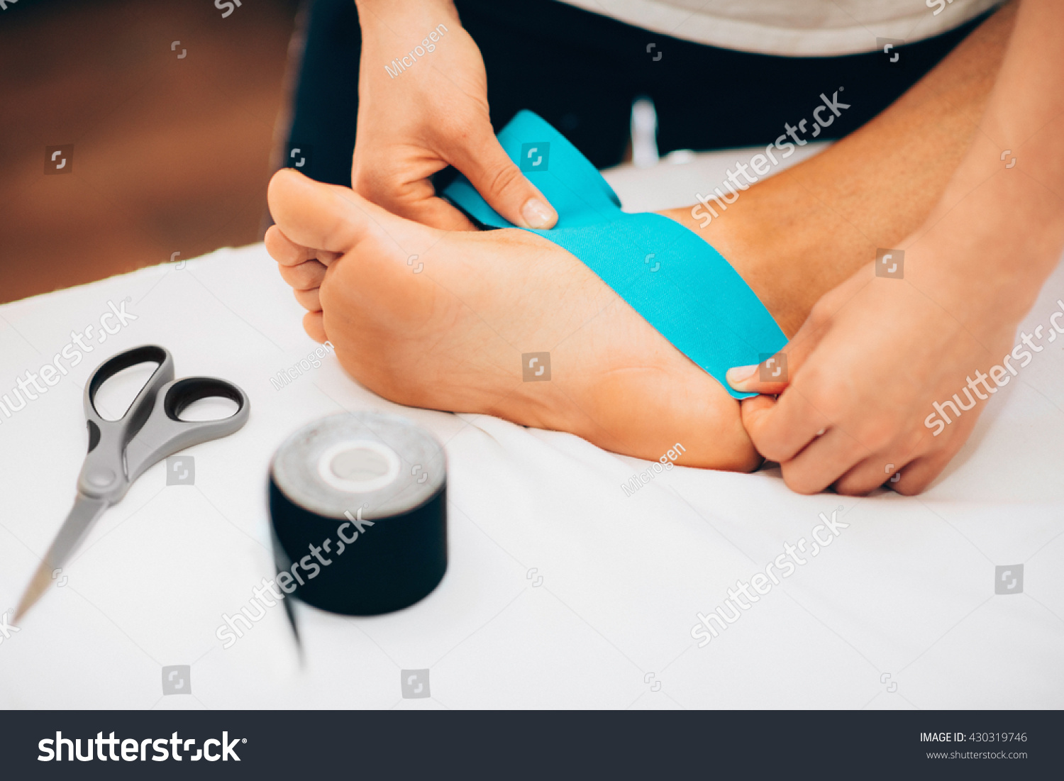 Kinesio Taping Physical Therapy Therapist Placing Stock Photo (Edit Now ... Kinesio Taping Physical Therapy Therapist Placing Stock Photo (Edit Now ...