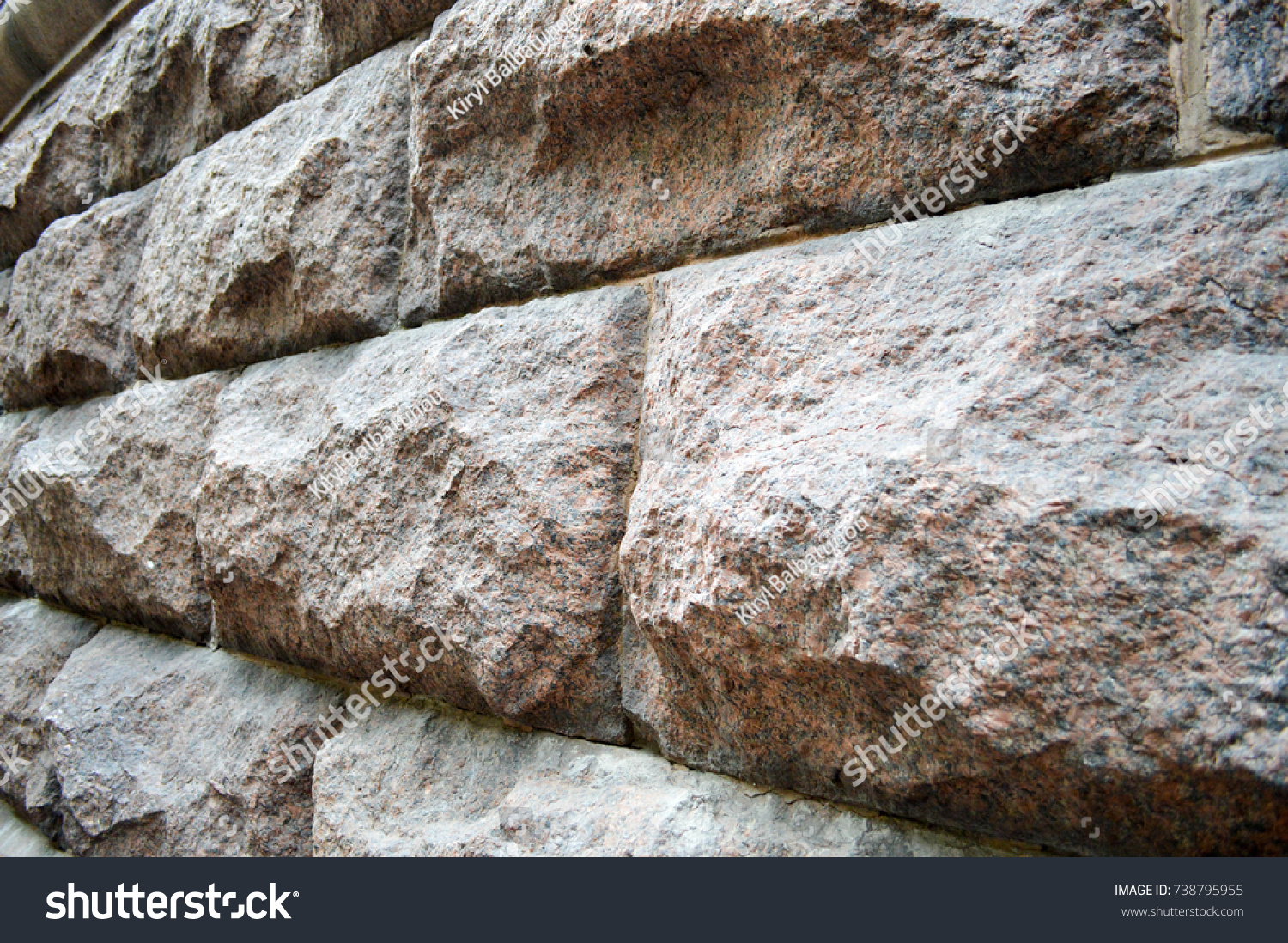 Large Gray Stone Bricks Side View Stock Photo 738795955 | Shutterstock