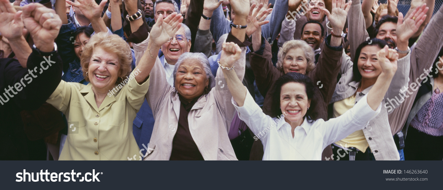 Large Group Multiethnic People Cheering Arms Stock Photo 146263640 ... Large Group Multiethnic People Cheering Arms Stock Photo 146263640 ...