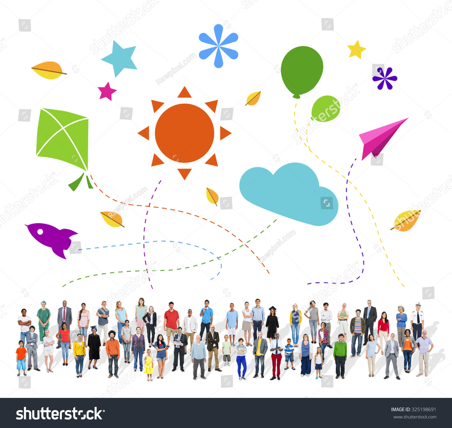 Large Group Multiethnic People Leisure Symbols Stock Photo 325198691 ... Large Group Multiethnic People Leisure Symbols Stock Photo 325198691 ...