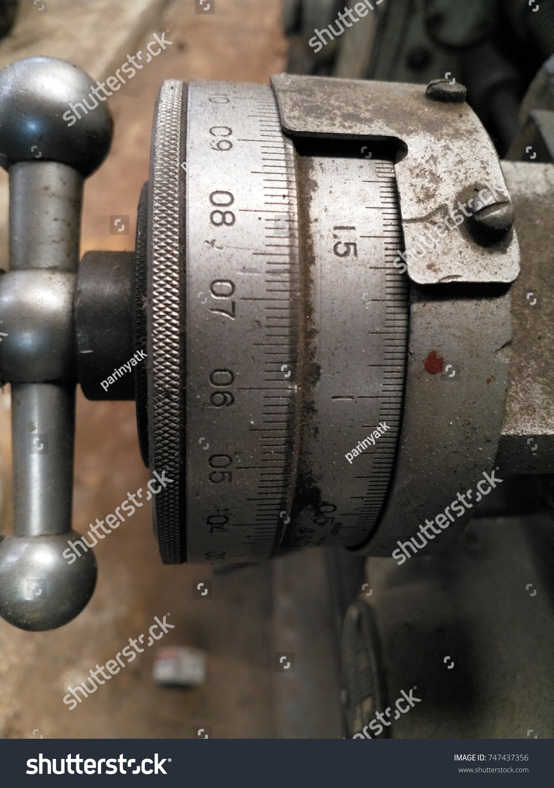 Lathe Machine Scale Stock Photo (Edit Now) 747437356