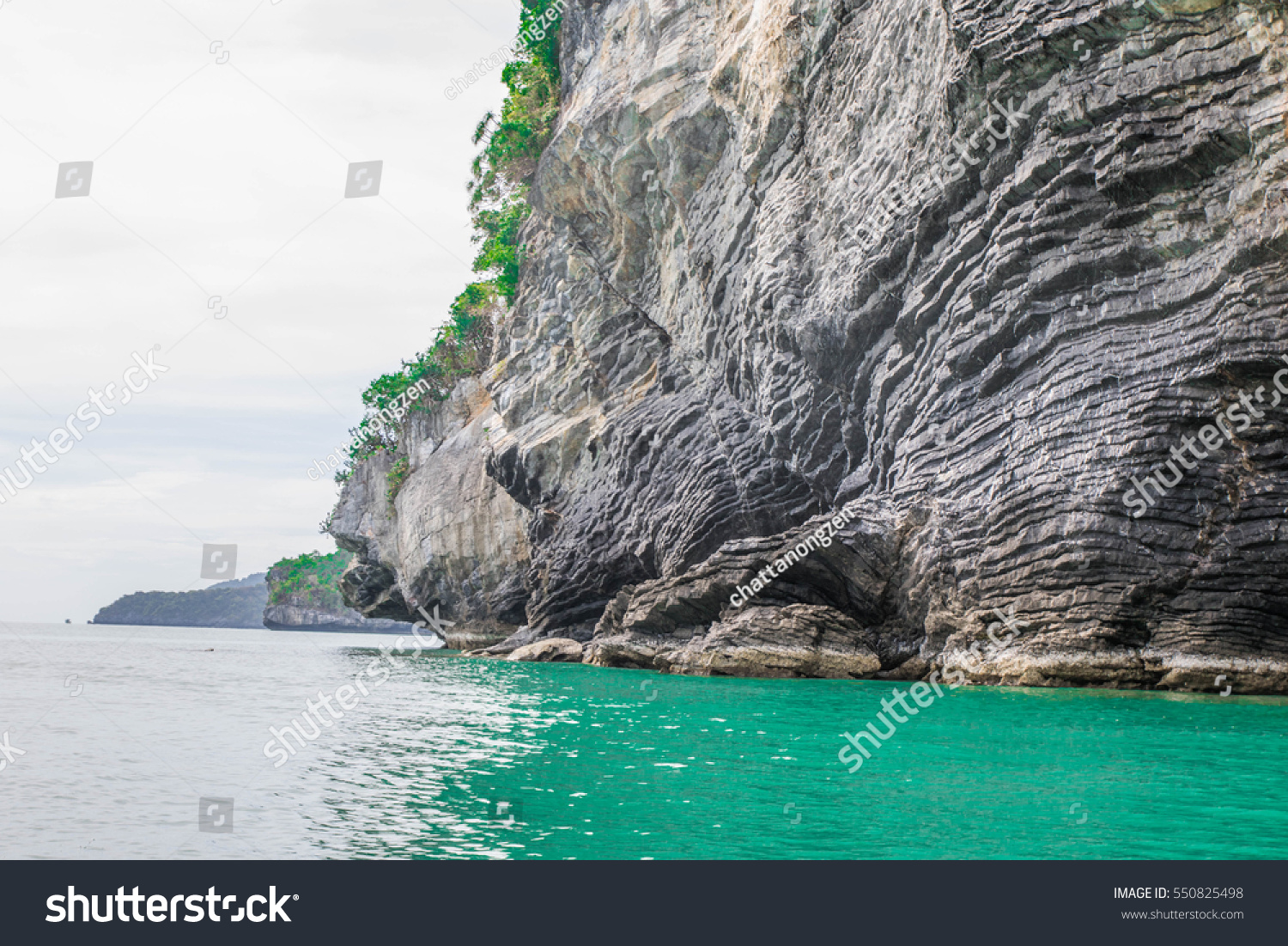 Layered Rock Formation Folds On Thailand Stock Photo 550825498 ... Layered Rock Formation Folds On Thailand Stock Photo 550825498 ...