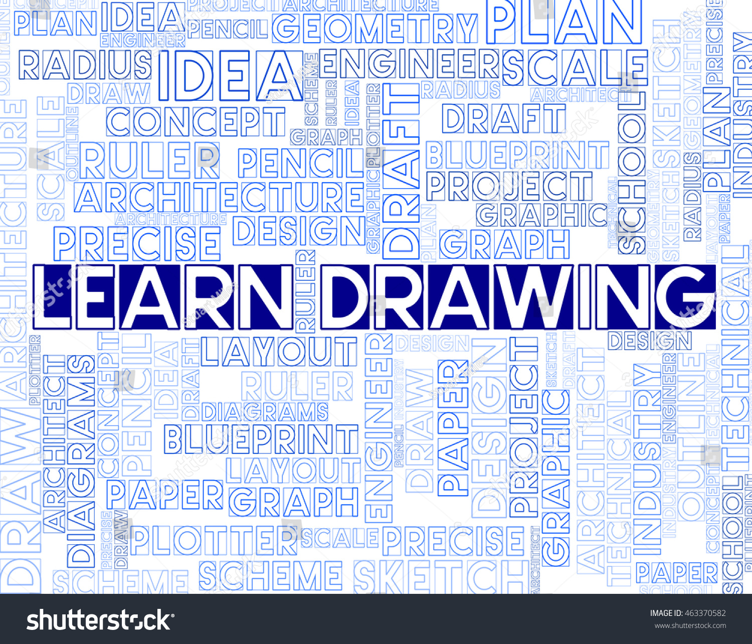 Learn Drawing Representing Learning Design Educating Stock Illustration ...