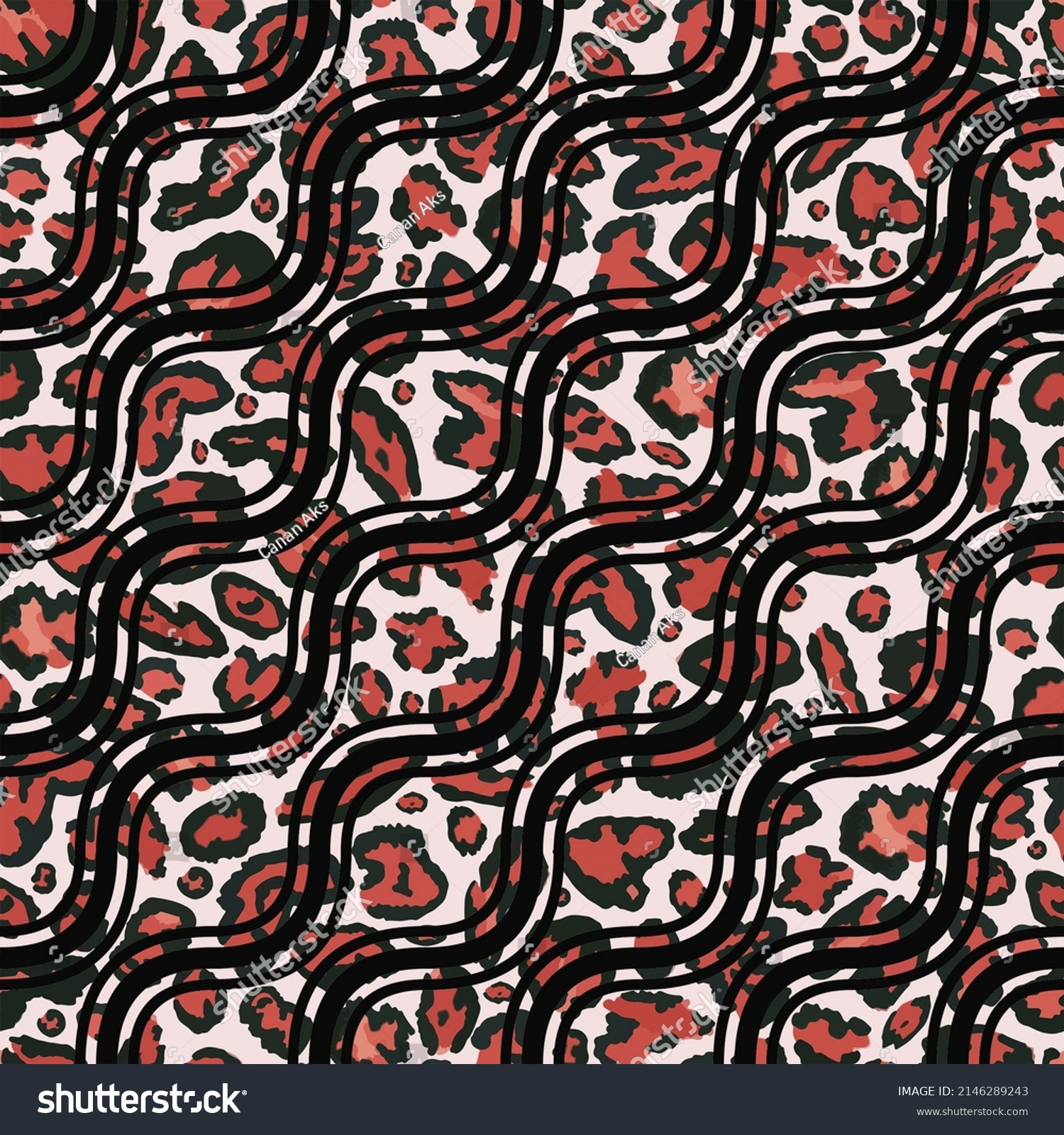 Leopard Pattern Animal Skin Pattern Fashion Stock Illustration ...