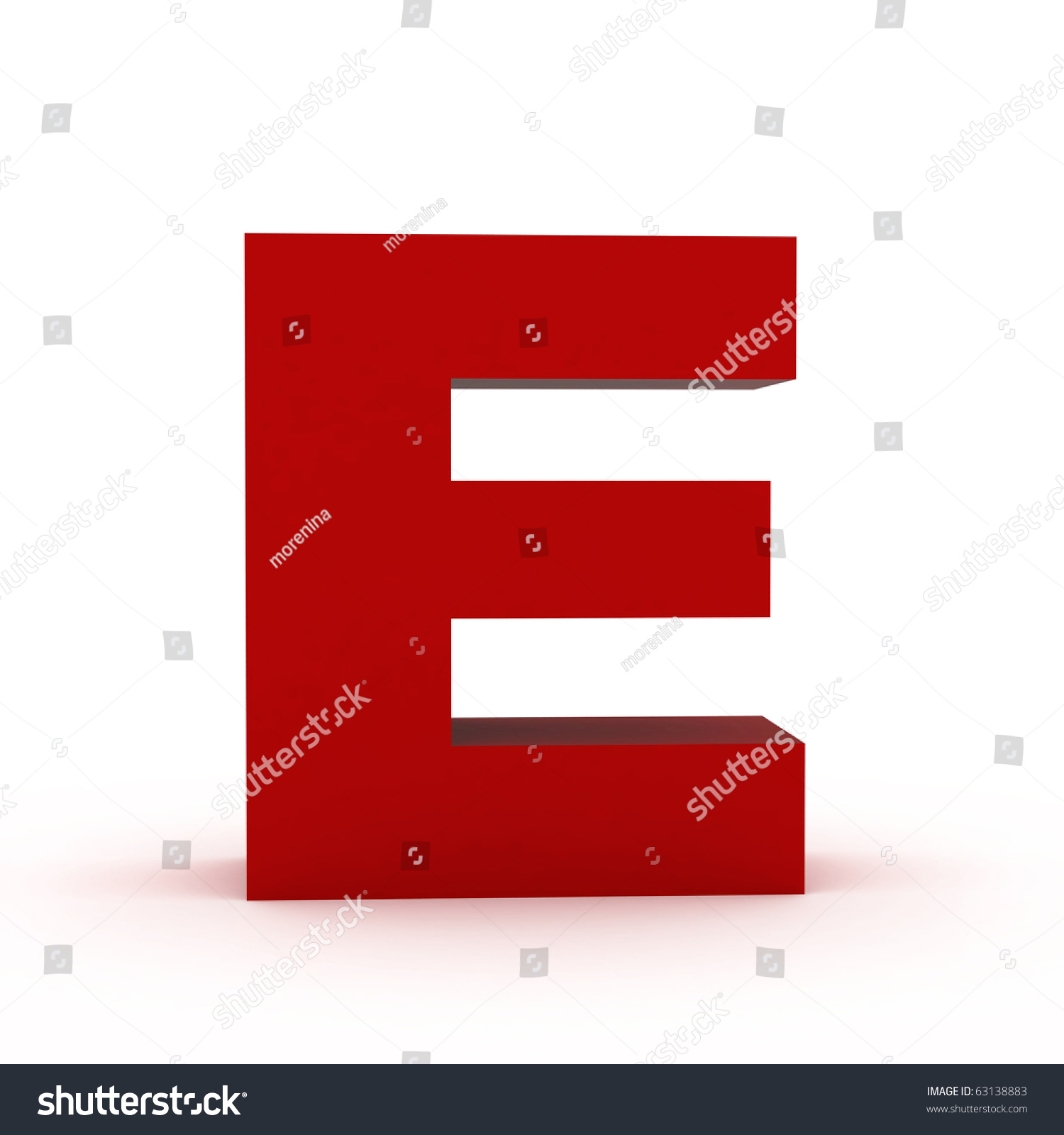 Letter E Stock Photo 63138883 : Shutterstock