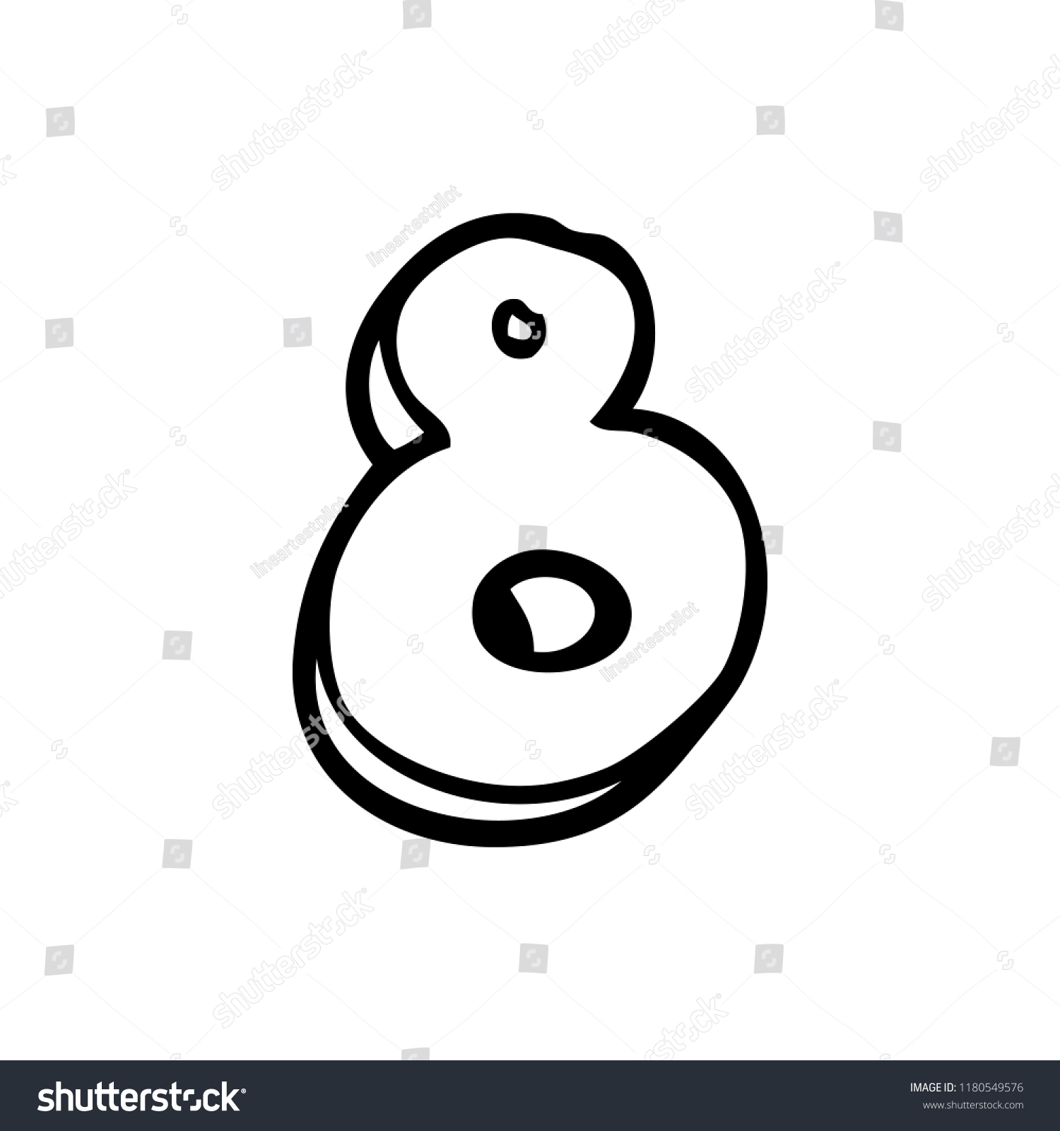 Line Drawing Cartoon Number Eight Stock Illustration 1180549576 ... Line Drawing Cartoon Number Eight Stock Illustration 1180549576 ...