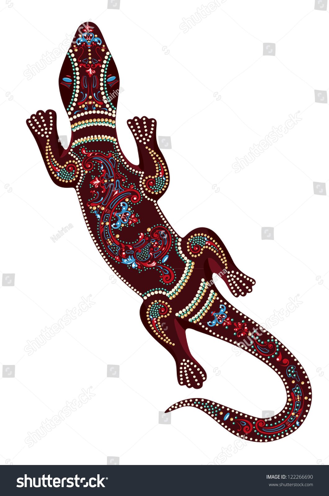 Lizard Decorative Patterns Stock Illustration 122266690 | Shutterstock