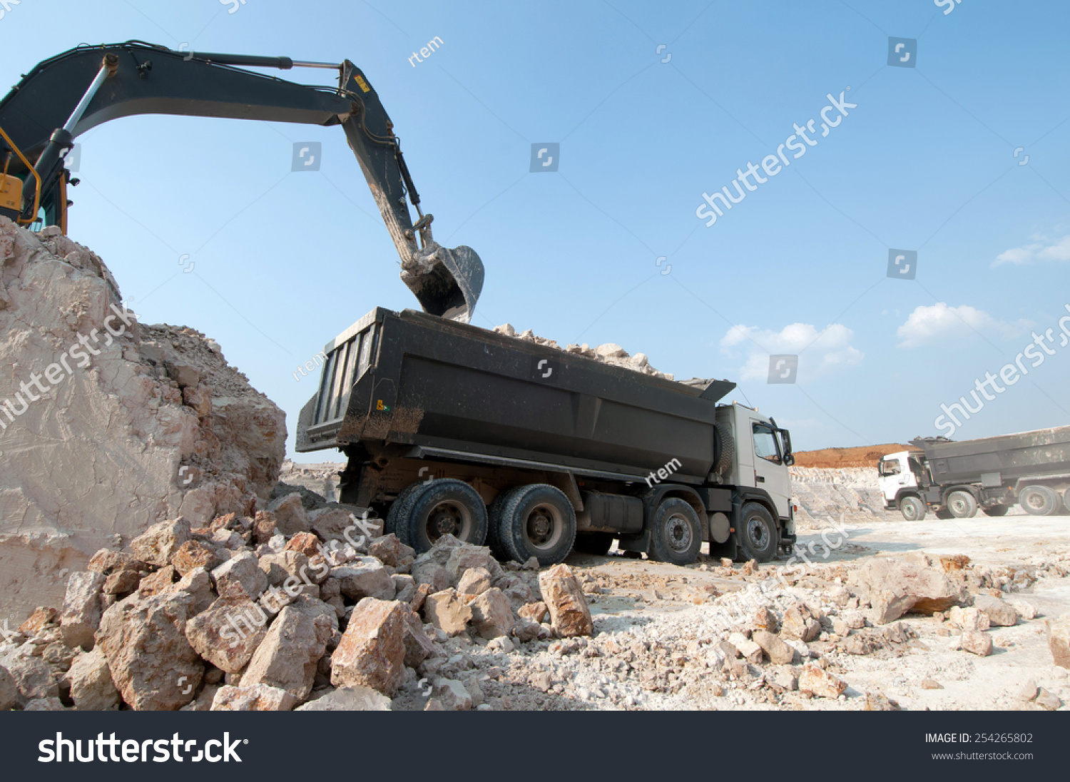 Loading Large Lorry Building Material Stock Photo (Edit Now) 254265802