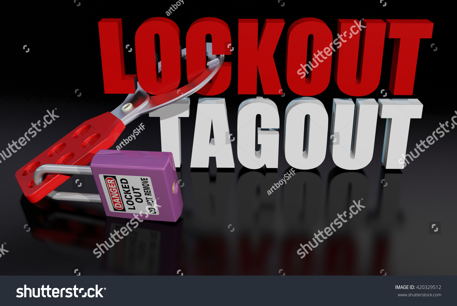 Lockout Tagout Logo 3d Illustration Stock Illustration 420329512 Lockout Tagout Logo 3d Illustration Stock Illustration 420329512