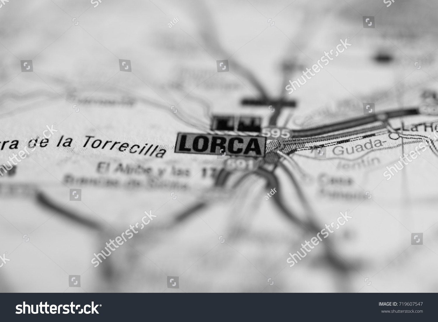 Lorca On Map Stock Photo (Edit Now) 719607547