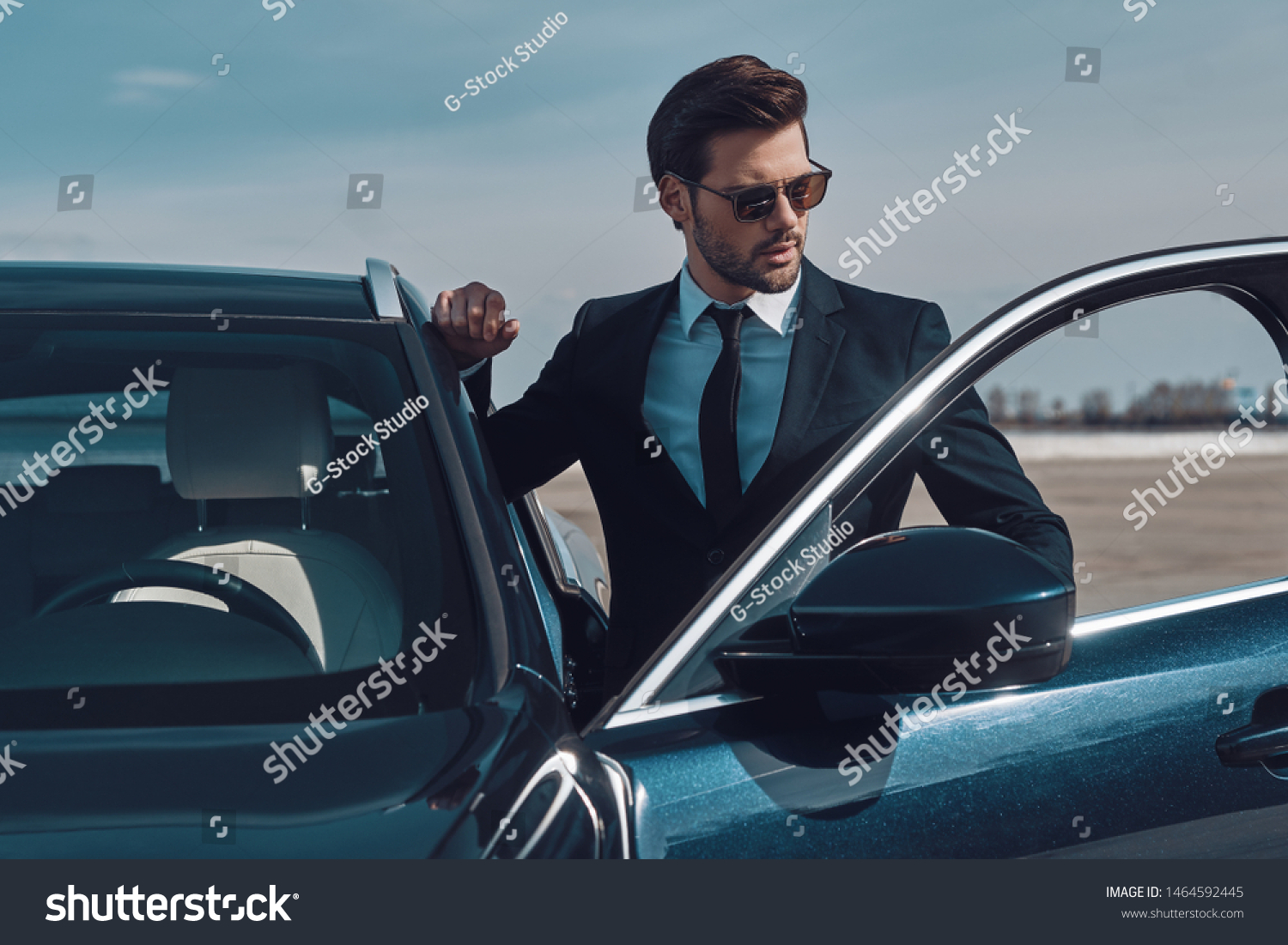 Luxury Style Handsome Young Businessman Entering Stock Photo 1464592445 ... Luxury Style Handsome Young Businessman Entering Stock Photo 1464592445 ...