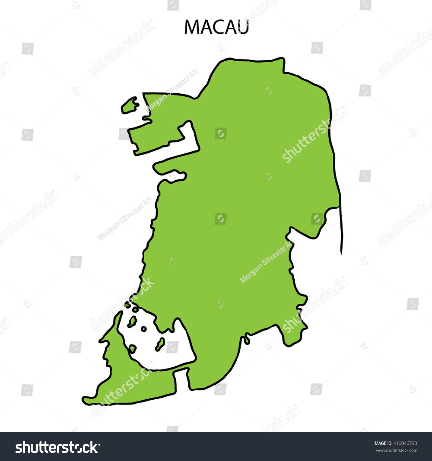 Macau Map Stock Illustration 410046790 | Shutterstock