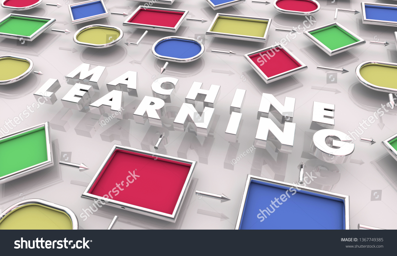 Machine Learning Ai Deep Intelligence Process Stock Illustration ...