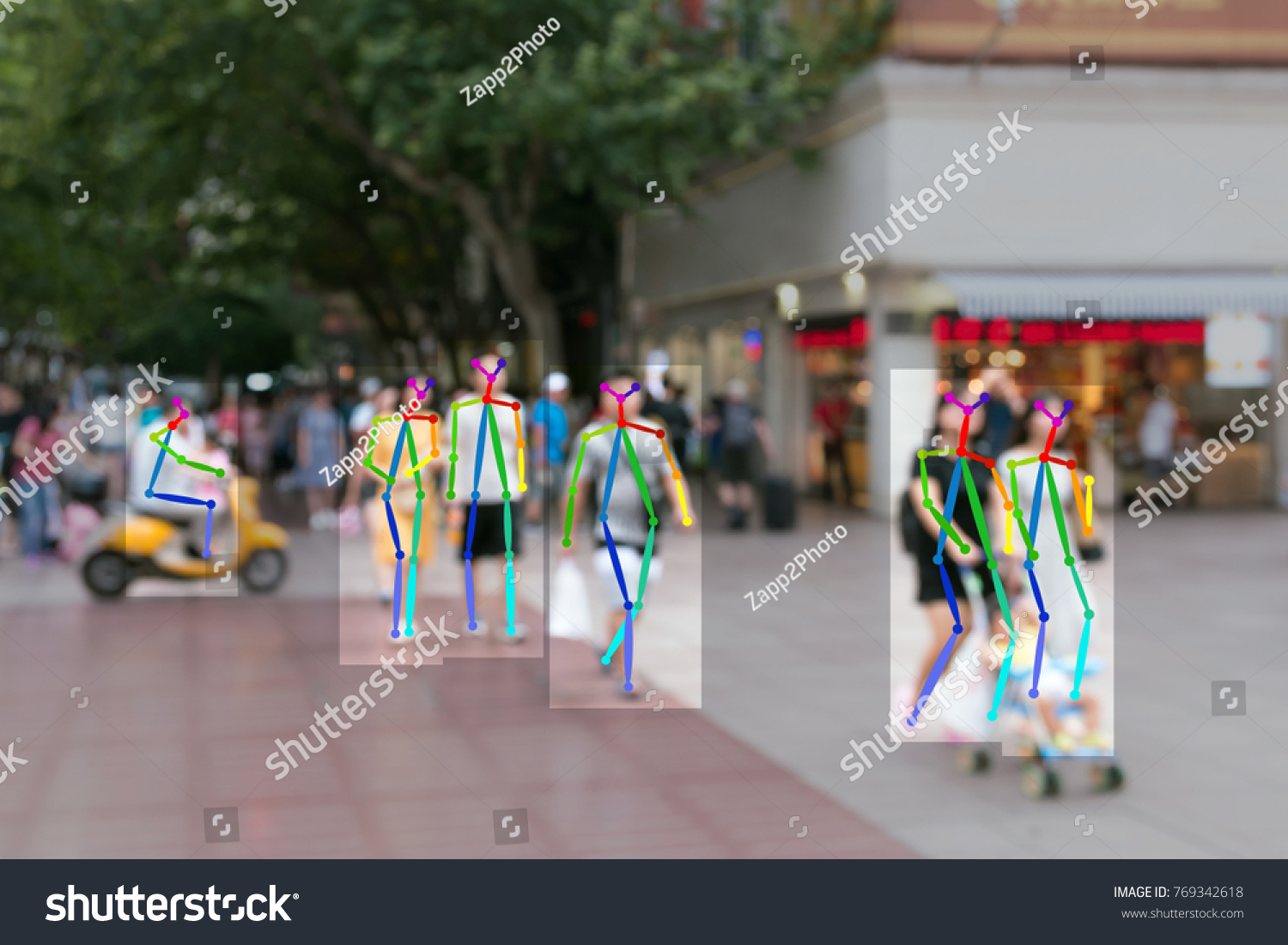 Machine Learning Analytics Identify Behavior Recognition Stock Photo ...