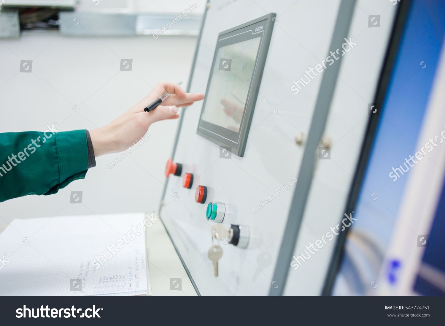 Machine Room Operator Controls System Stock Photo (Edit Now) 543774751