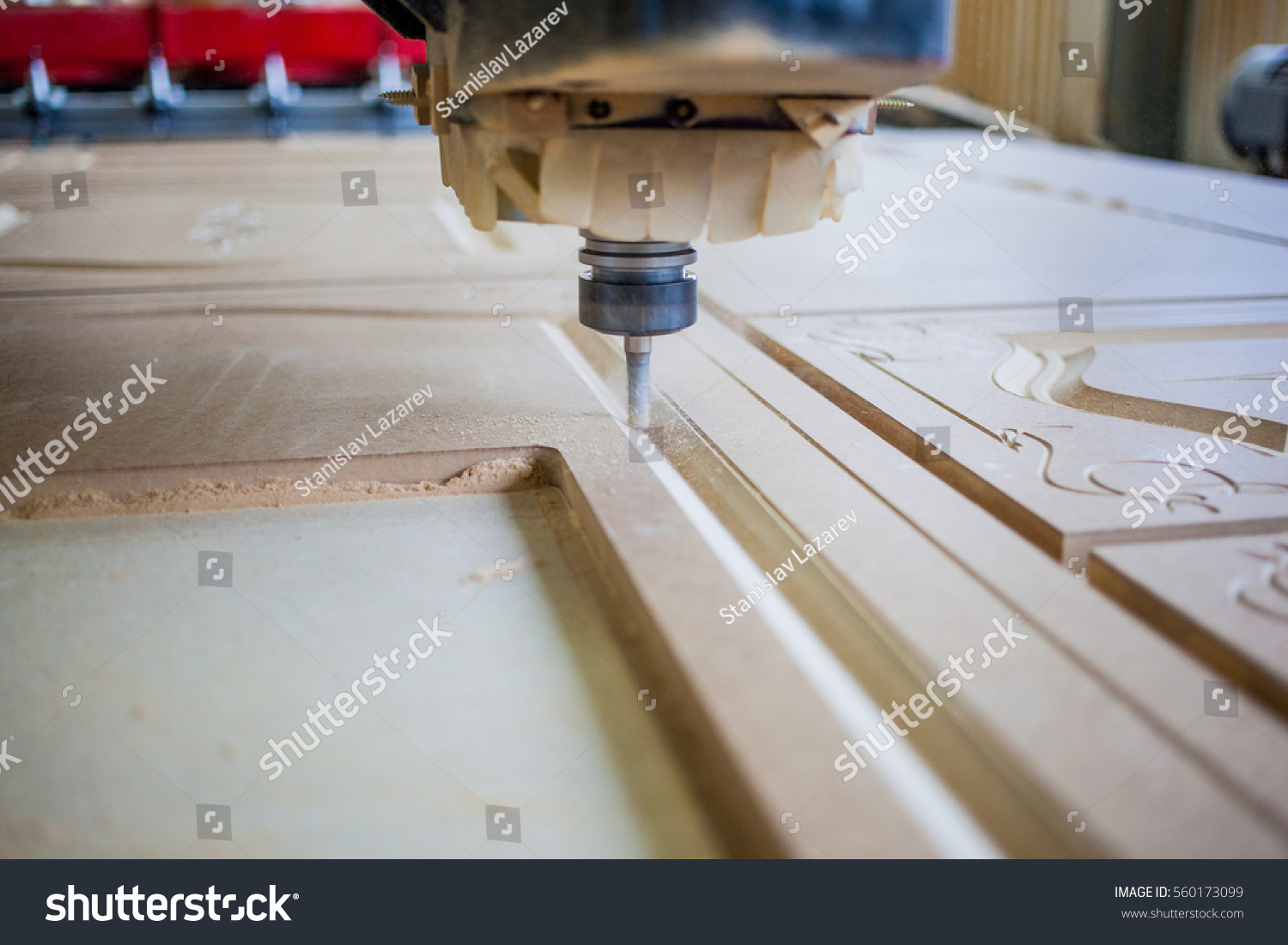 Machine Working Cnc Stock Photo 560173099 | Shutterstock