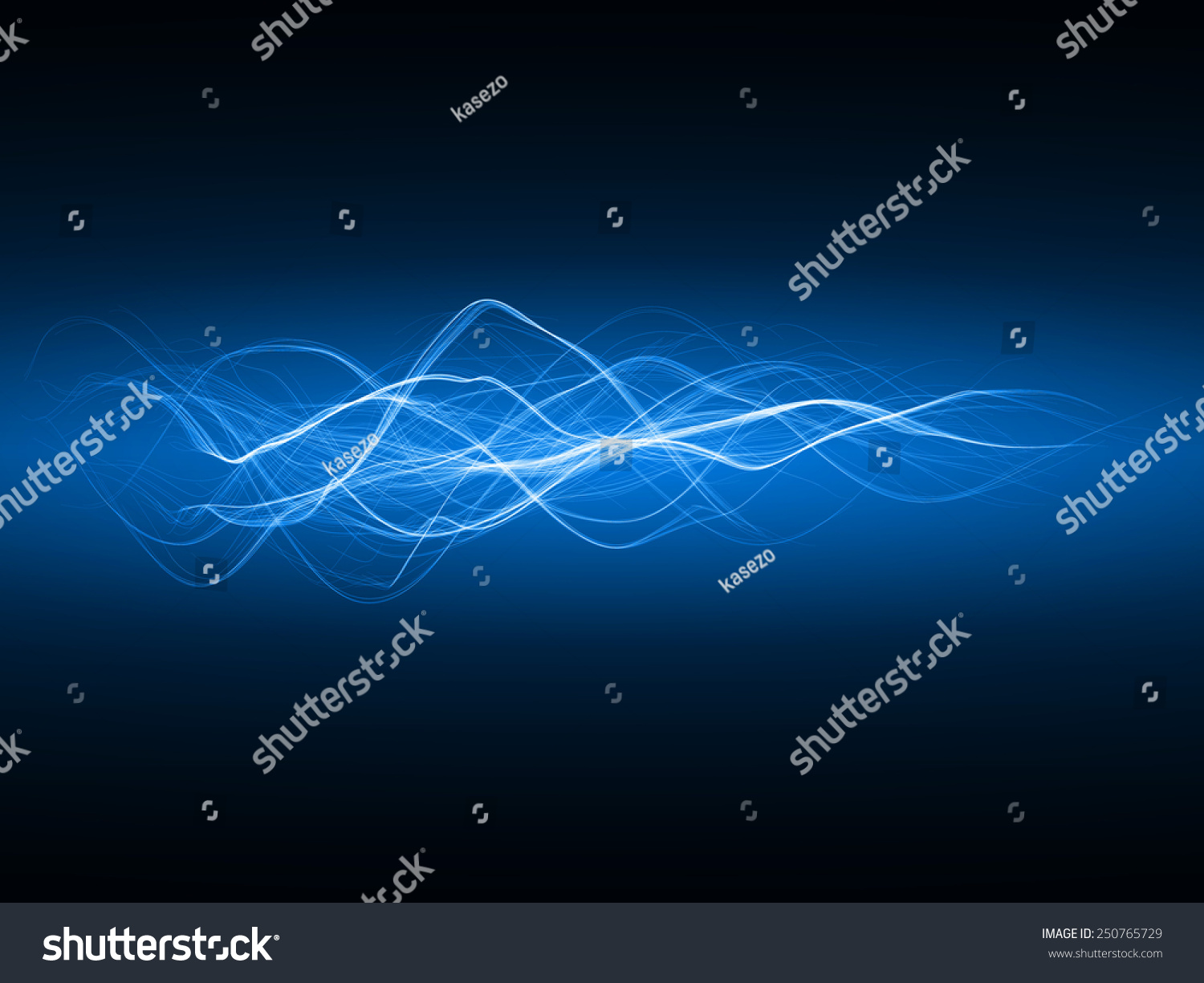 Magic Spell Effect Blue Coloredhorizontal Waves Stock Illustration ...
