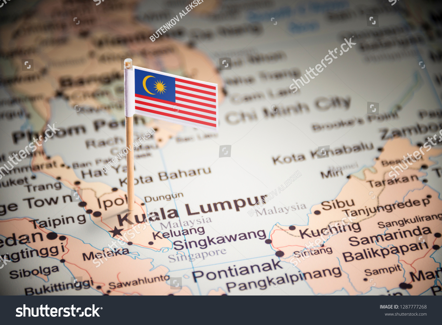 Malaysia Marked Flag On Map Stock Photo 1287777268 | Shutterstock Malaysia Marked Flag On Map Stock Photo 1287777268 | Shutterstock