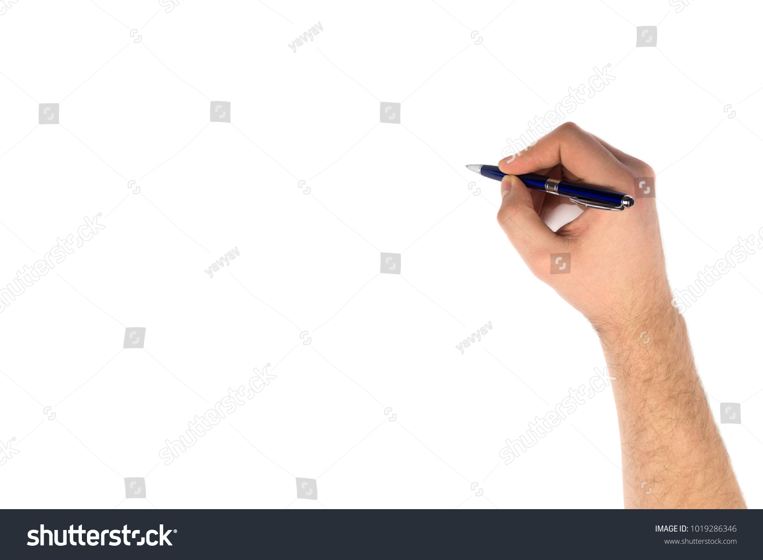 Man Hand Write Something Stock Photo 1019286346 | Shutterstock