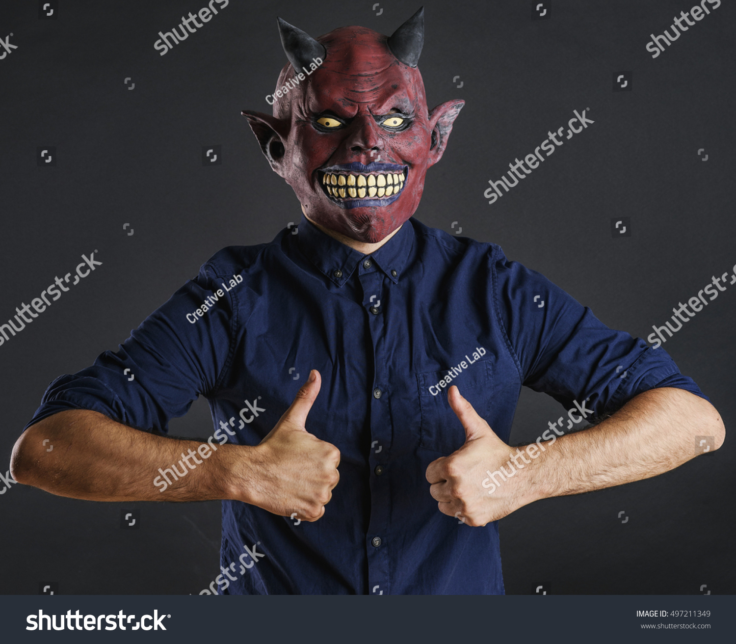 Man Devil Face Stock Photo 497211349 | Shutterstock