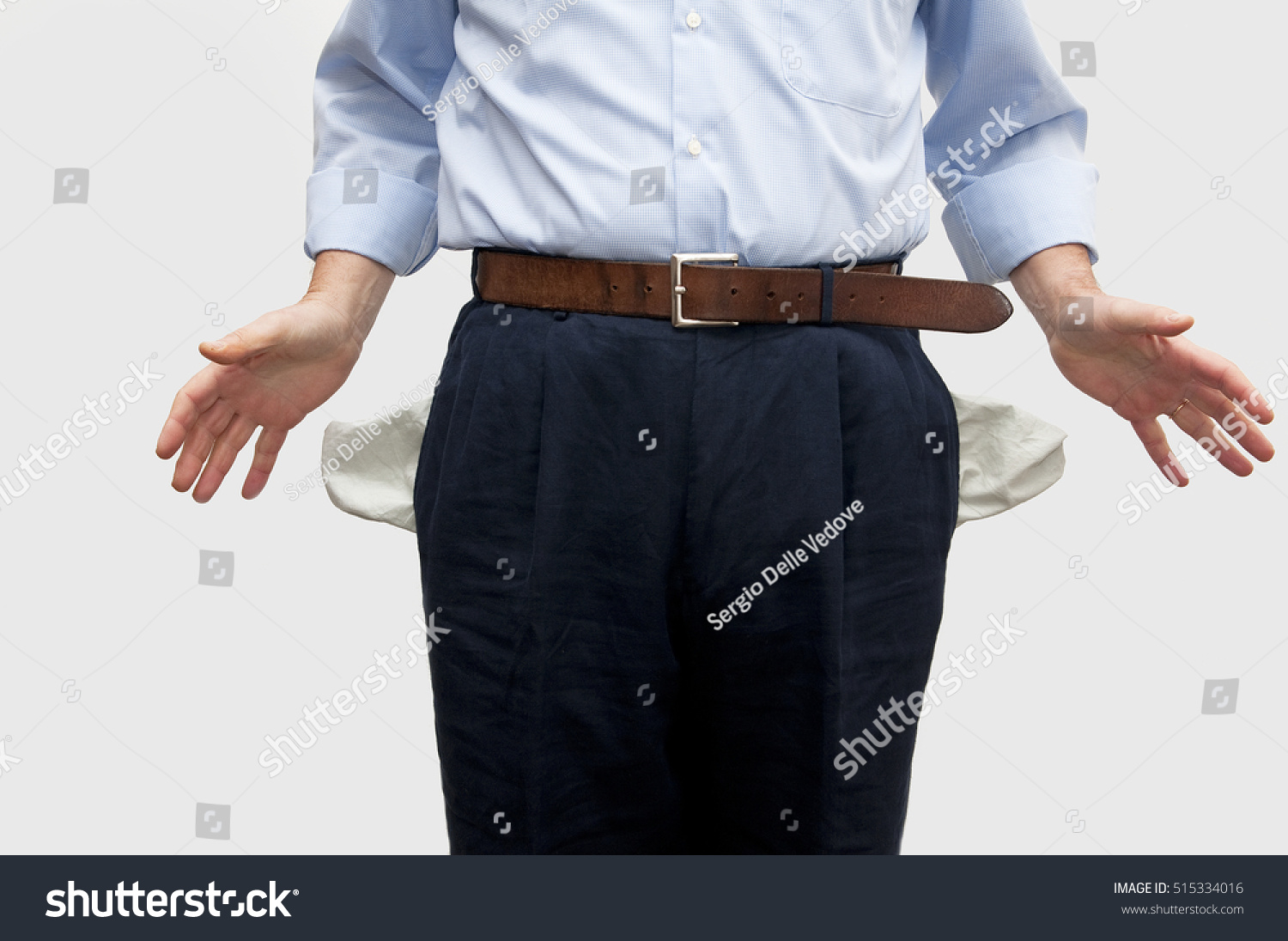 Man Empty Pockets Stock Photo 515334016 | Shutterstock