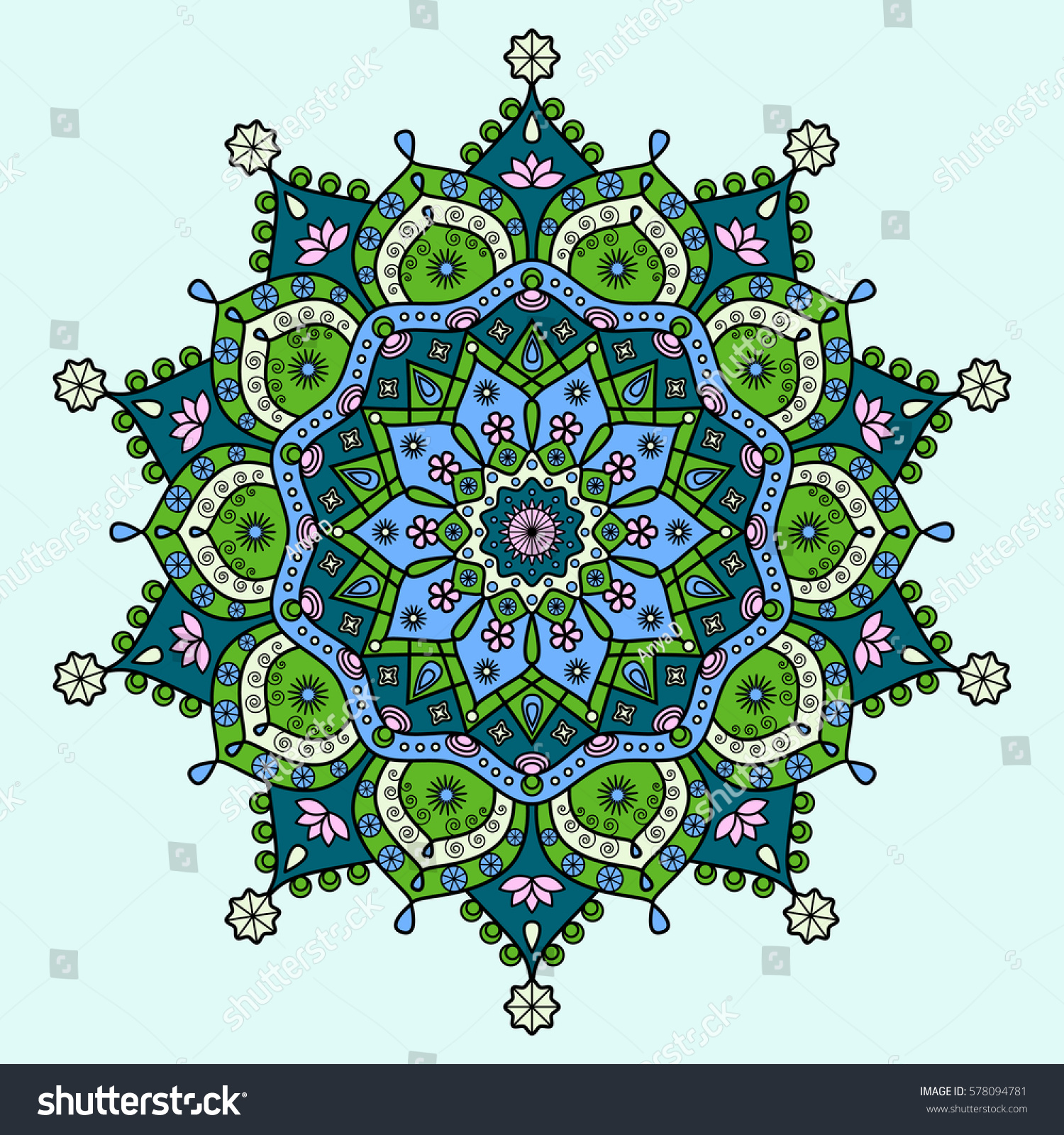 Mandala Pattern Stock Illustration 578094781 - Shutterstock