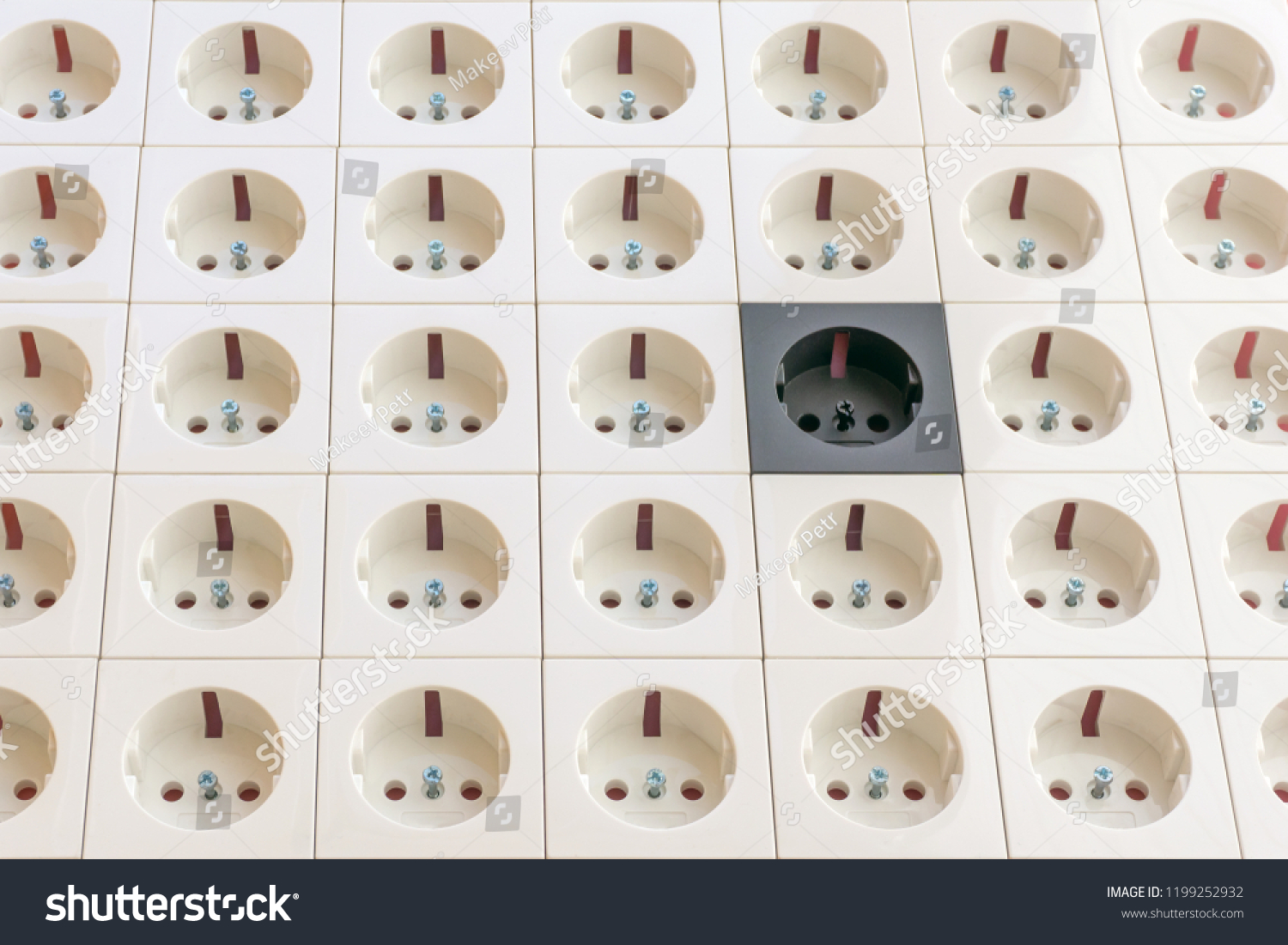 Many Electrical Socket Outlets Stock Photo 1199252932 | Shutterstock