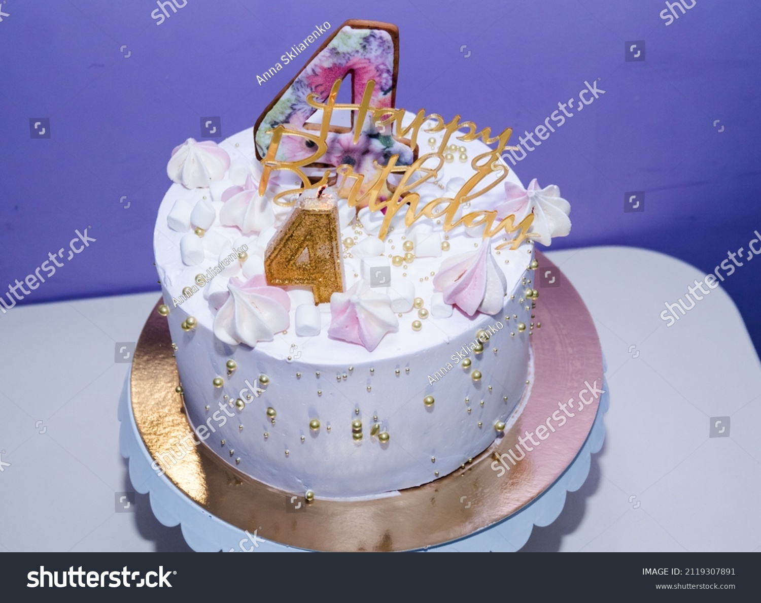 Marvelous Birthday Cake Marshmallows Number Four Stock Photo 2119307891 ... Marvelous Birthday Cake Marshmallows Number Four Stock Photo 2119307891 ...