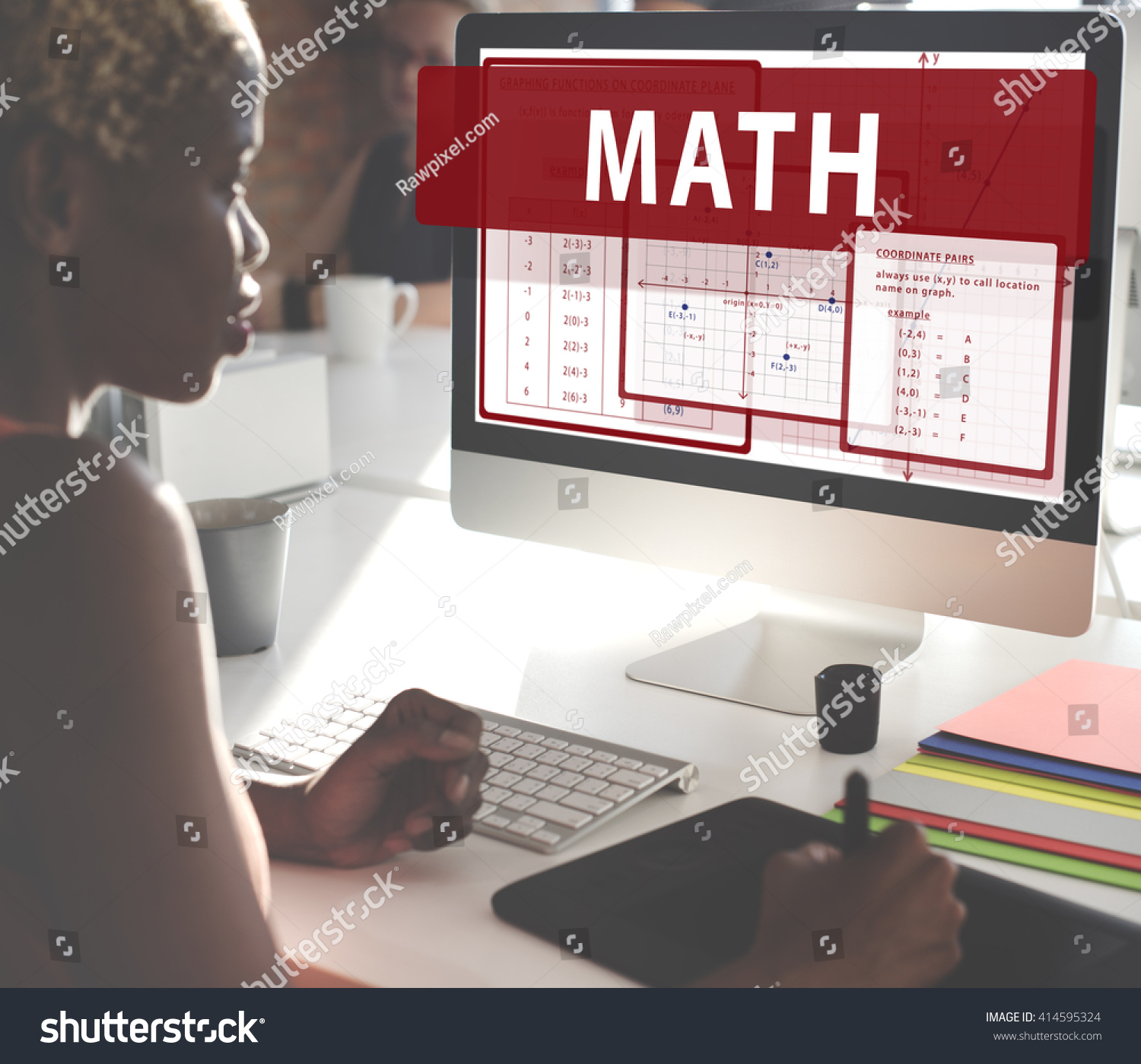 Math Mathematics Calculation Chart Concept Stock Photo 414595324 ...