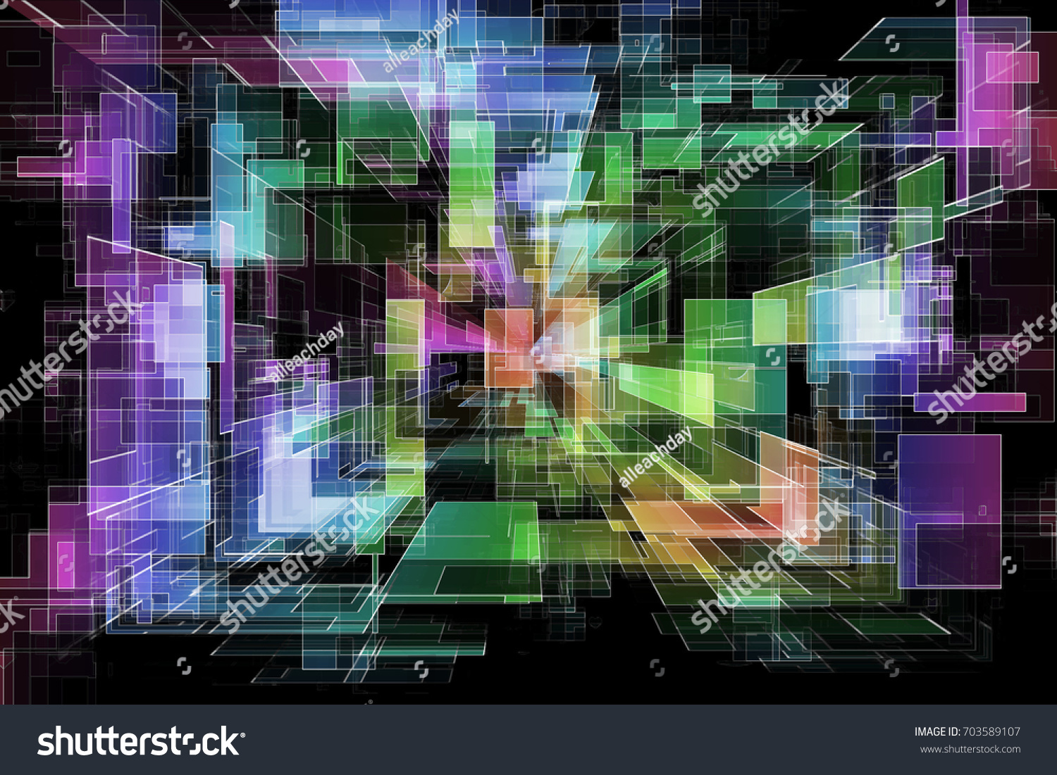 Matrix Digital System Technology Background Stock Illustration ...