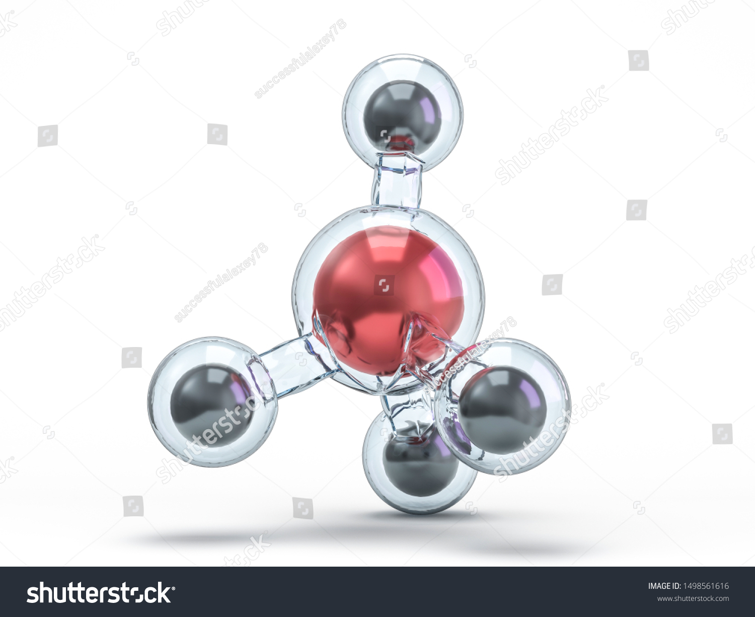 Methane Molecule Image Science Background 3d Stock Illustration ...