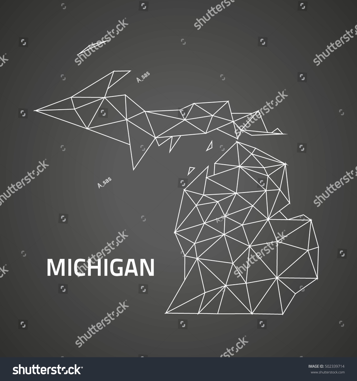 Michigan Black Contour Triangle Polygon Map: ภาพประกอบสต็อก 502339714 Michigan Black Contour Triangle Polygon Map: ภาพประกอบสต็อก 502339714