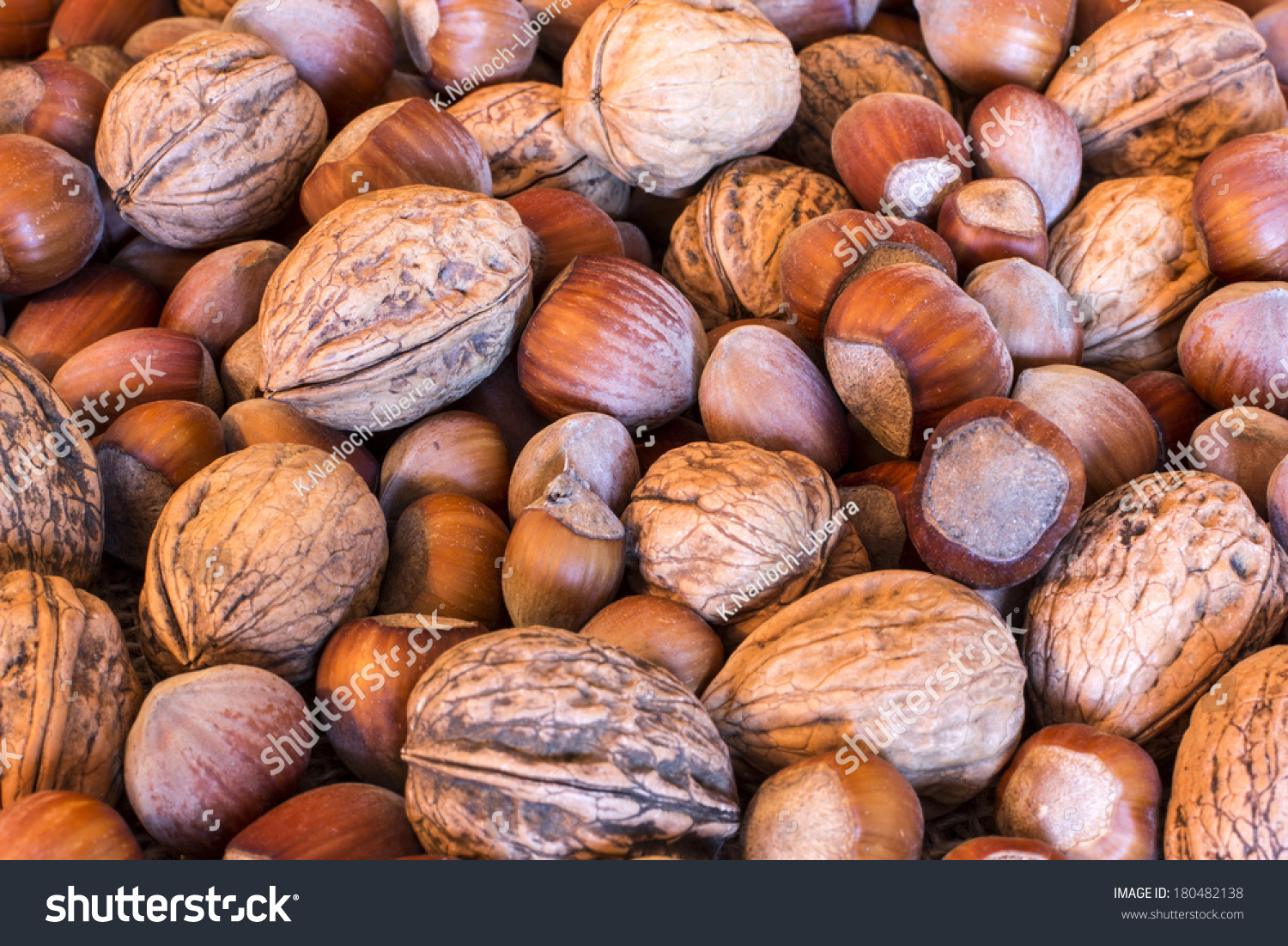Mixed Nuts Background Stock Photo 180482138 | Shutterstock