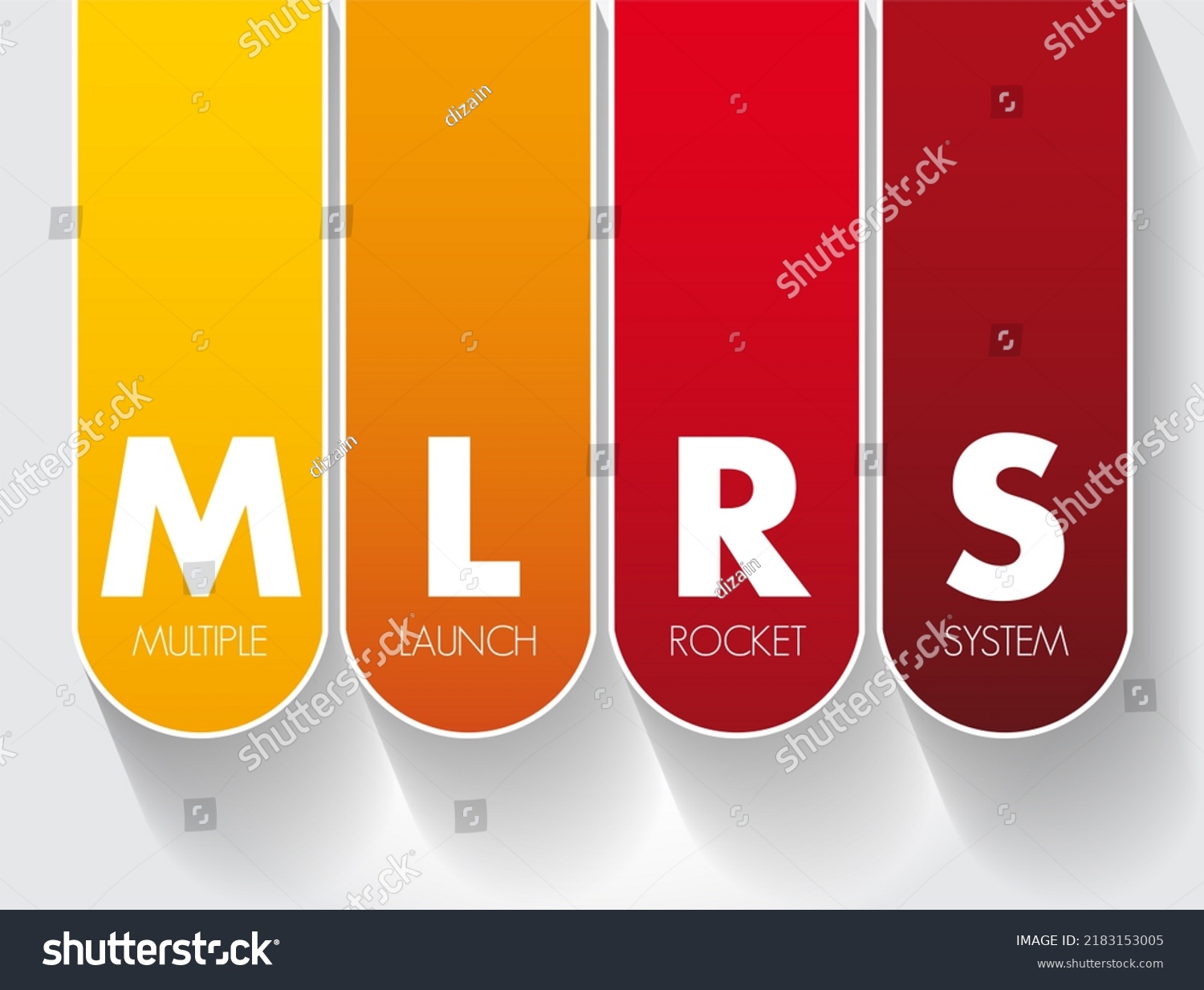 Mlrs Multiple Launch Rocket System American Stock Illustration