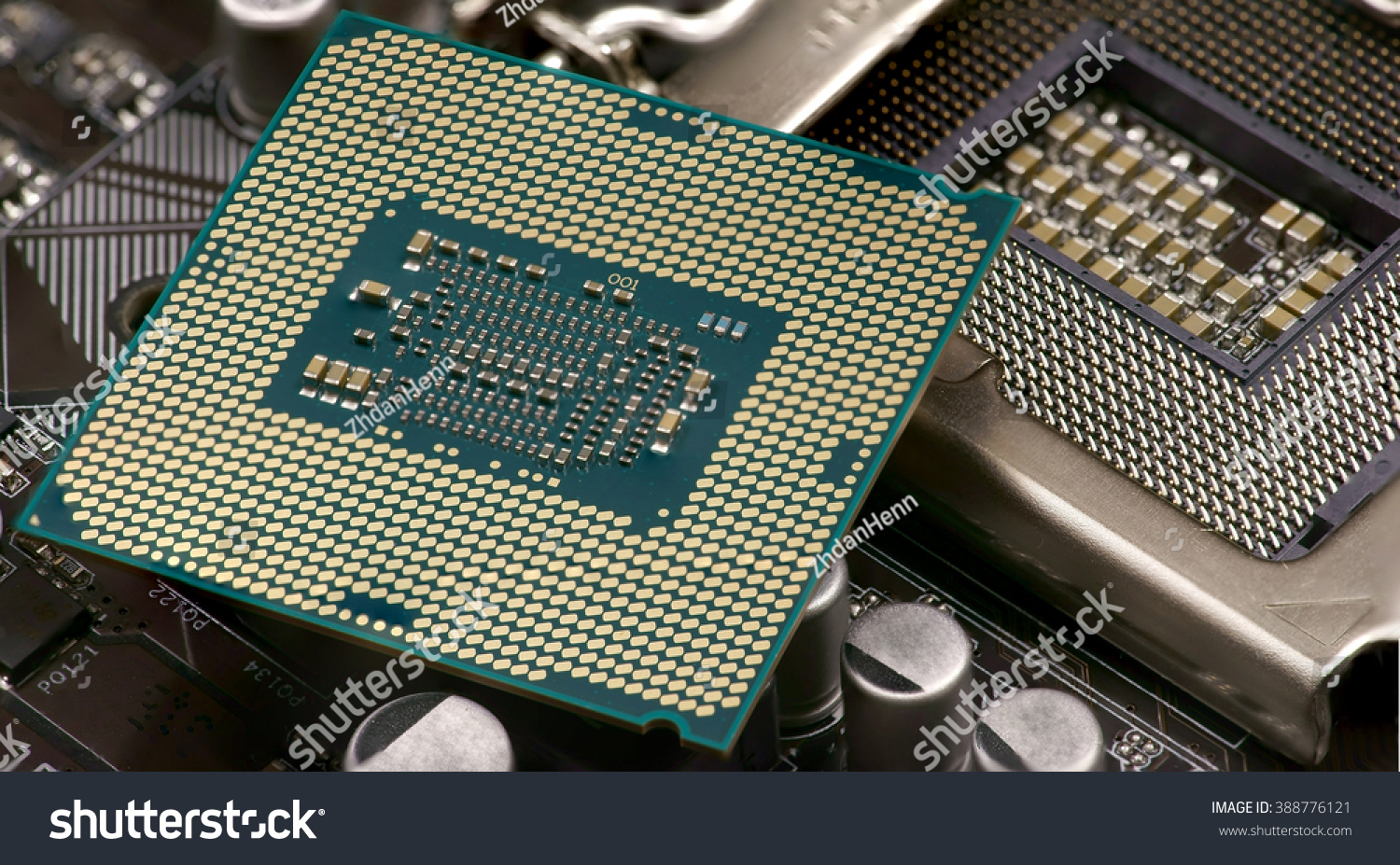 Modern Microprocessor Technician Plug Cpu Microprocessor Stock Photo ...
