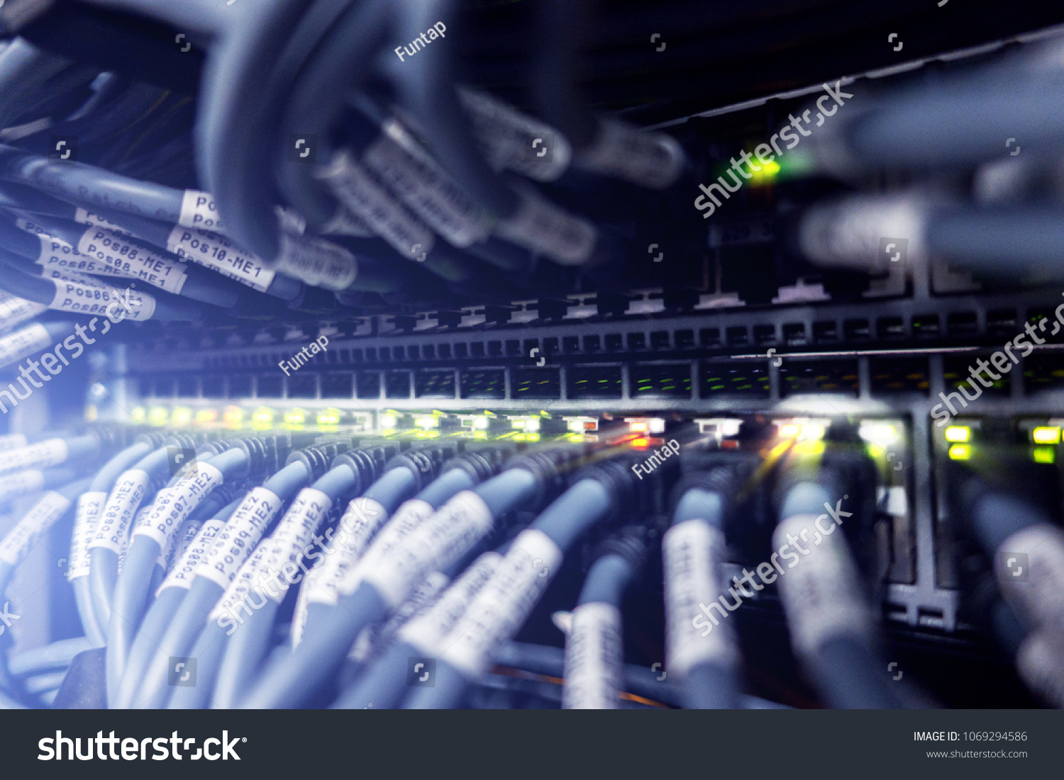 Modern Server Room Supercomputers Switch Rg45 Stock Photo (Edit Now ...