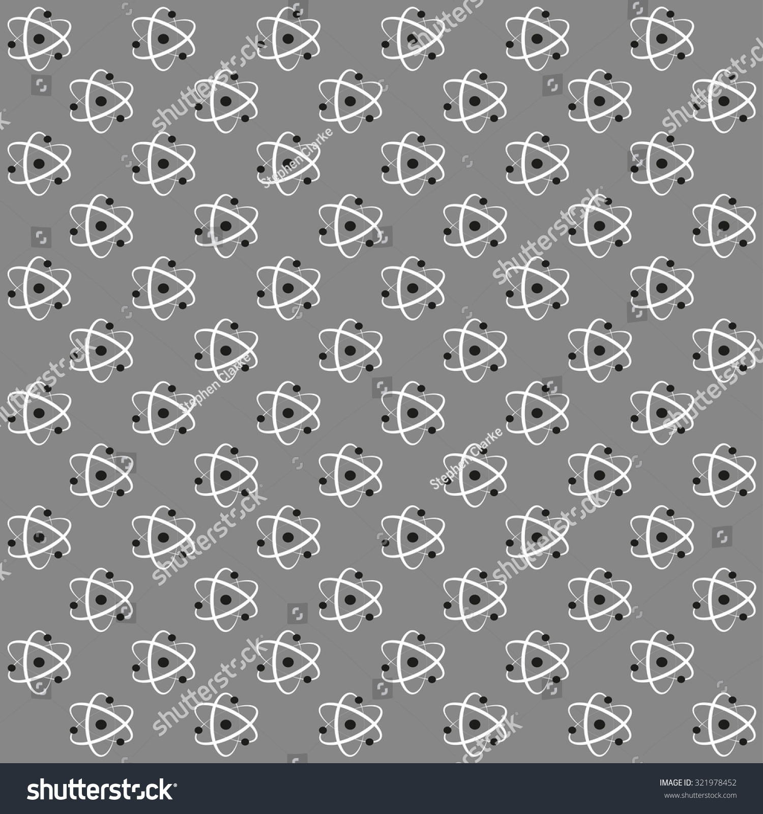 Molecule Atom Symbol Repeating Wallpaper Pattern Stock Illustration ...