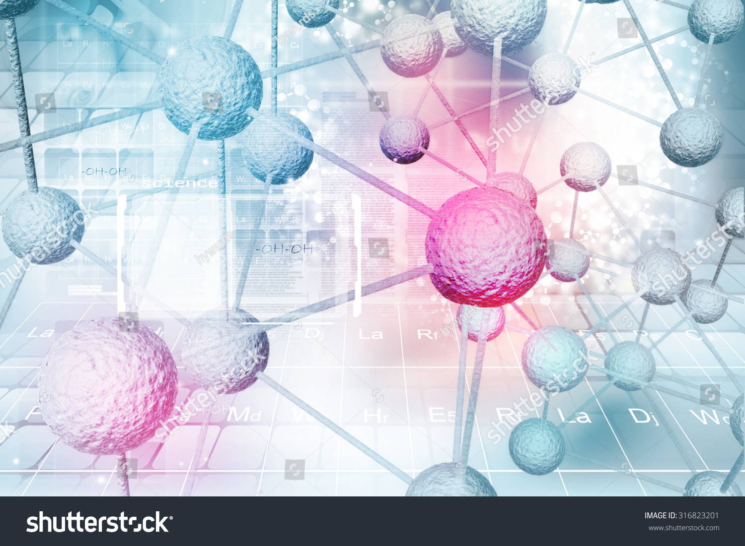 Molecule Background Stock Illustration 316823201