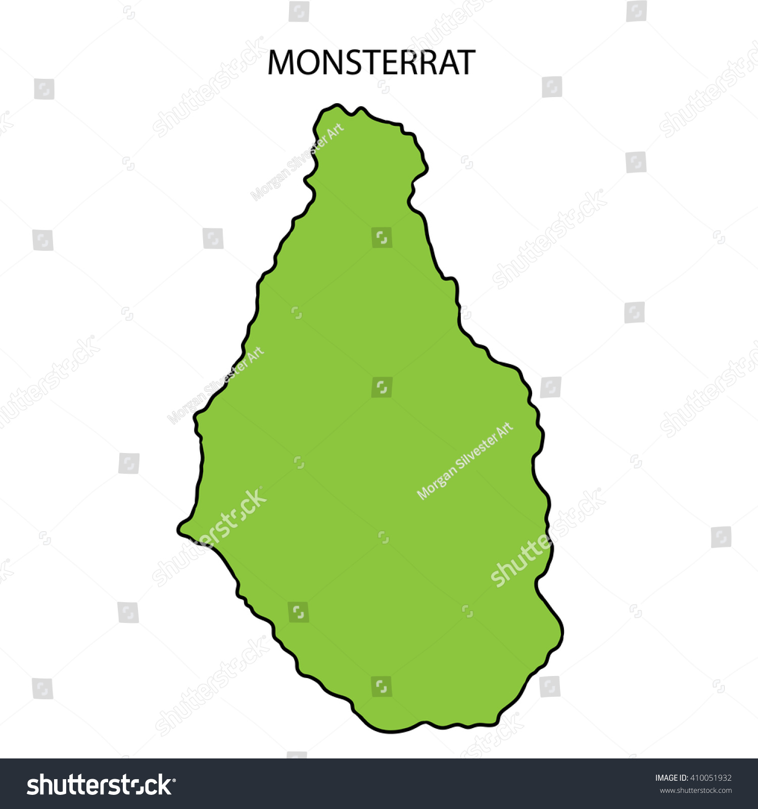 Monsterrat Map: ภาพประกอบสต็อก 410051932 | Shutterstock